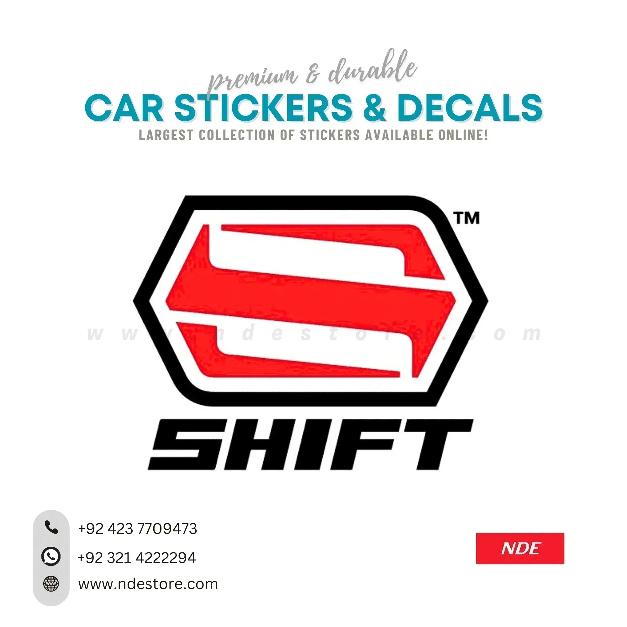 STICKER, SHIFT – NDE STORE