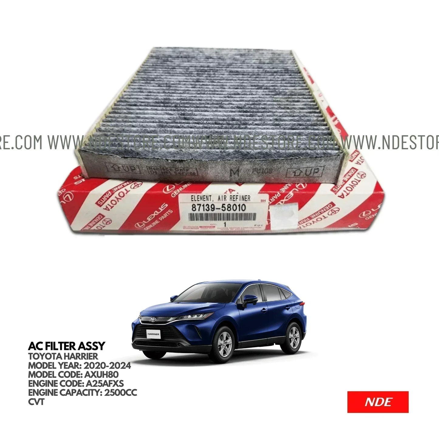CABIN AC FILTER FOR TOYOTA HARRIER (2020-2024)