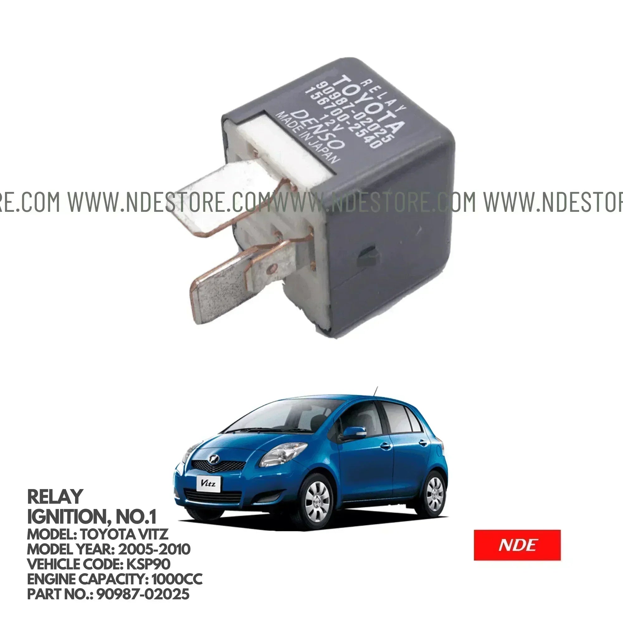 RELAY, IGNITION, NO.1 FOR TOYOTA VITZ KSP90 (2005-2010) - ndestore.com