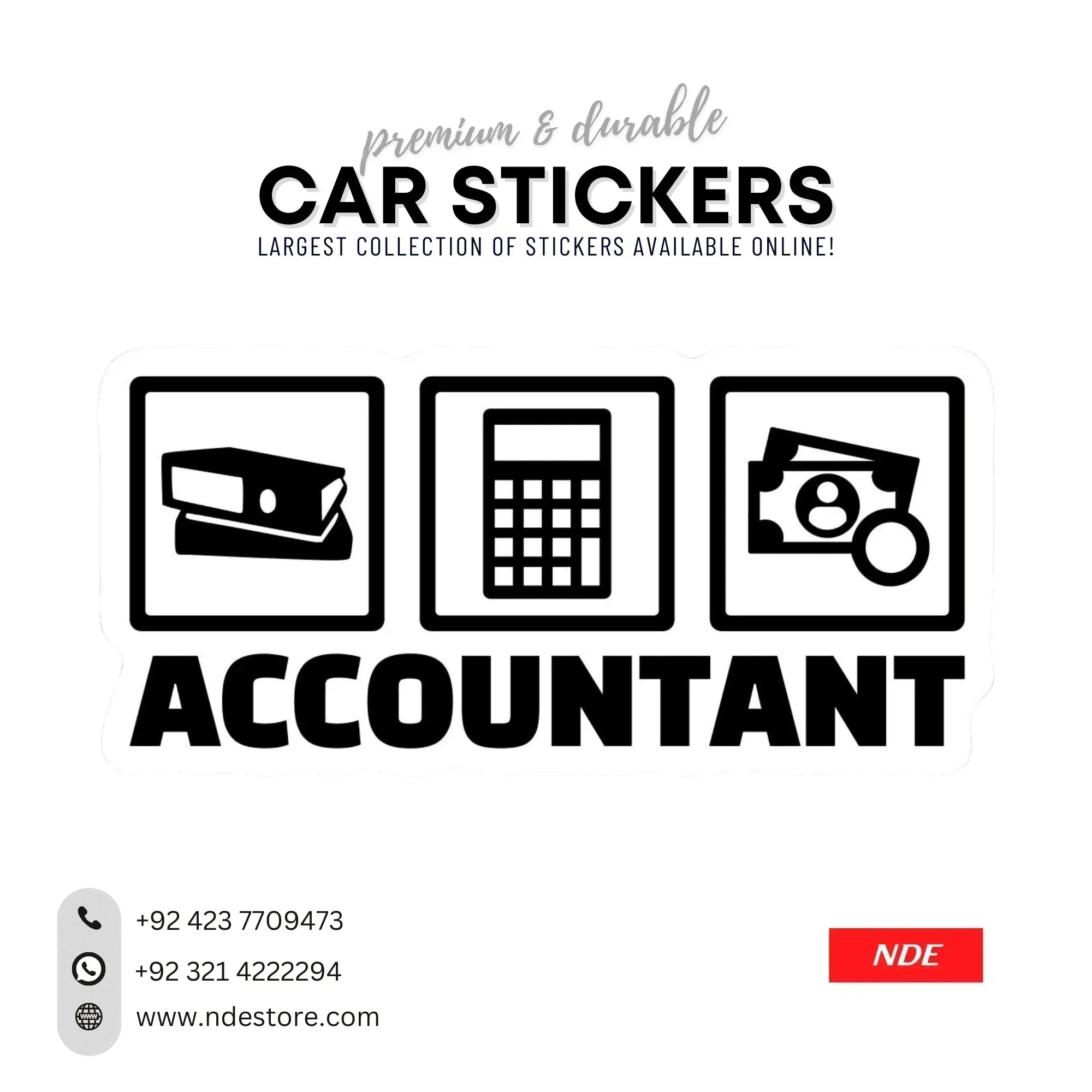 STICKER ACCOUNTANT - NDE STORE