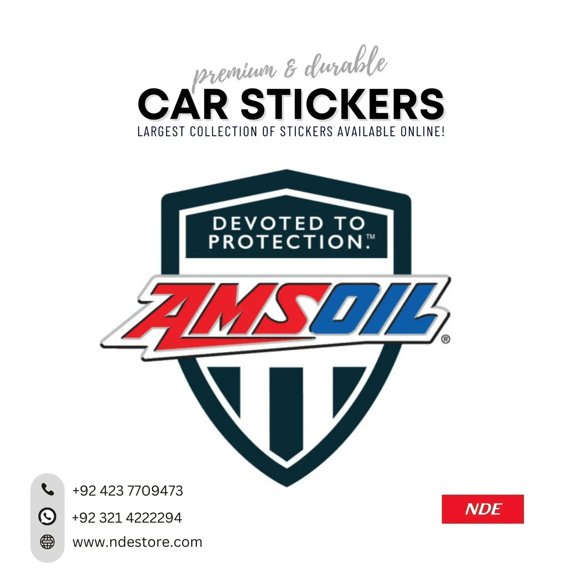 STICKER AMSOIL PROTECTION - NDE STORE