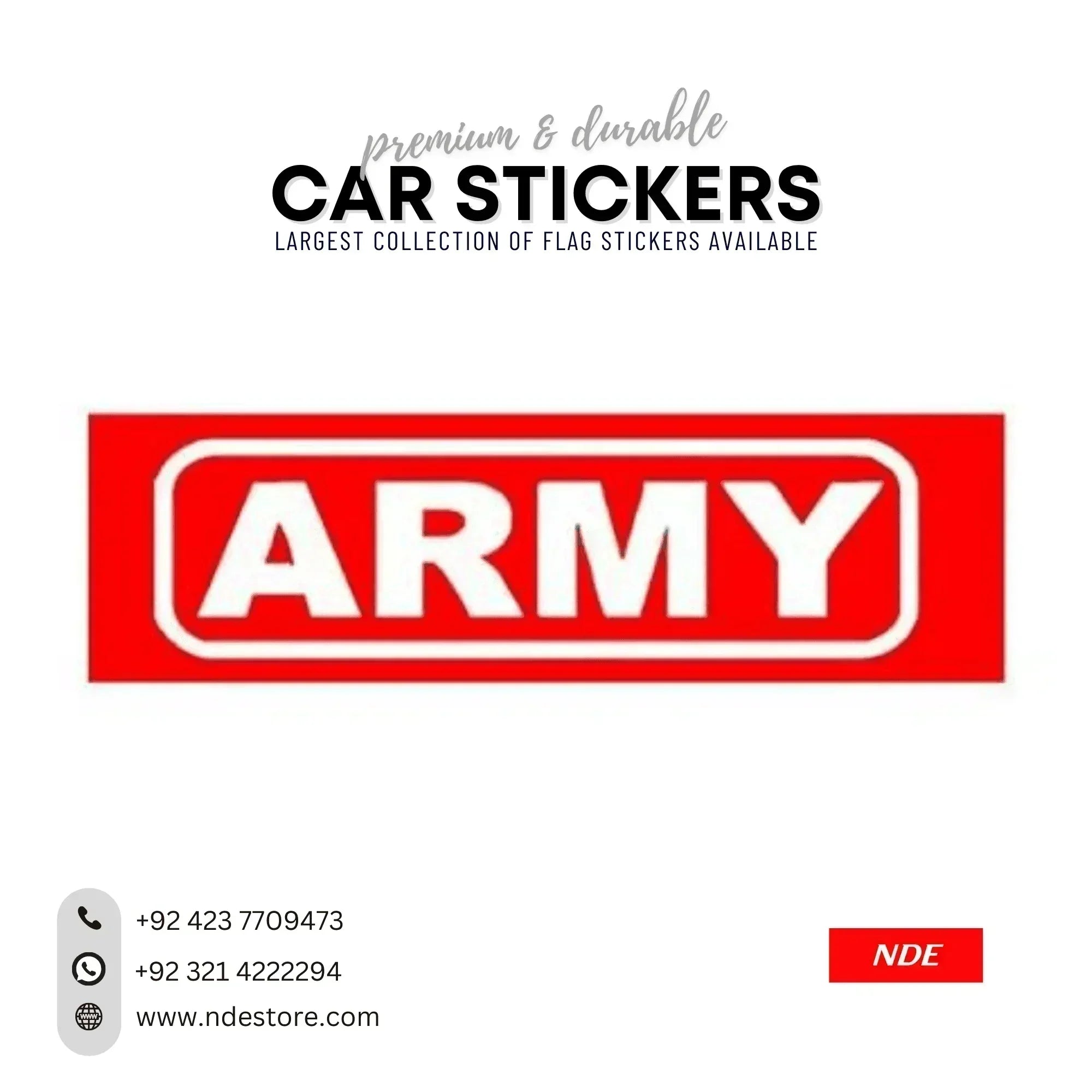 STICKER ARMY LOGO – NDE STORE