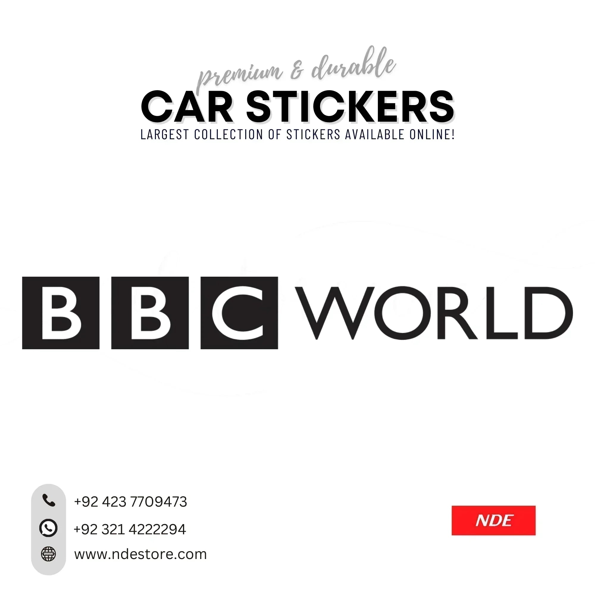 STICKER BBC WORLD – NDE STORE