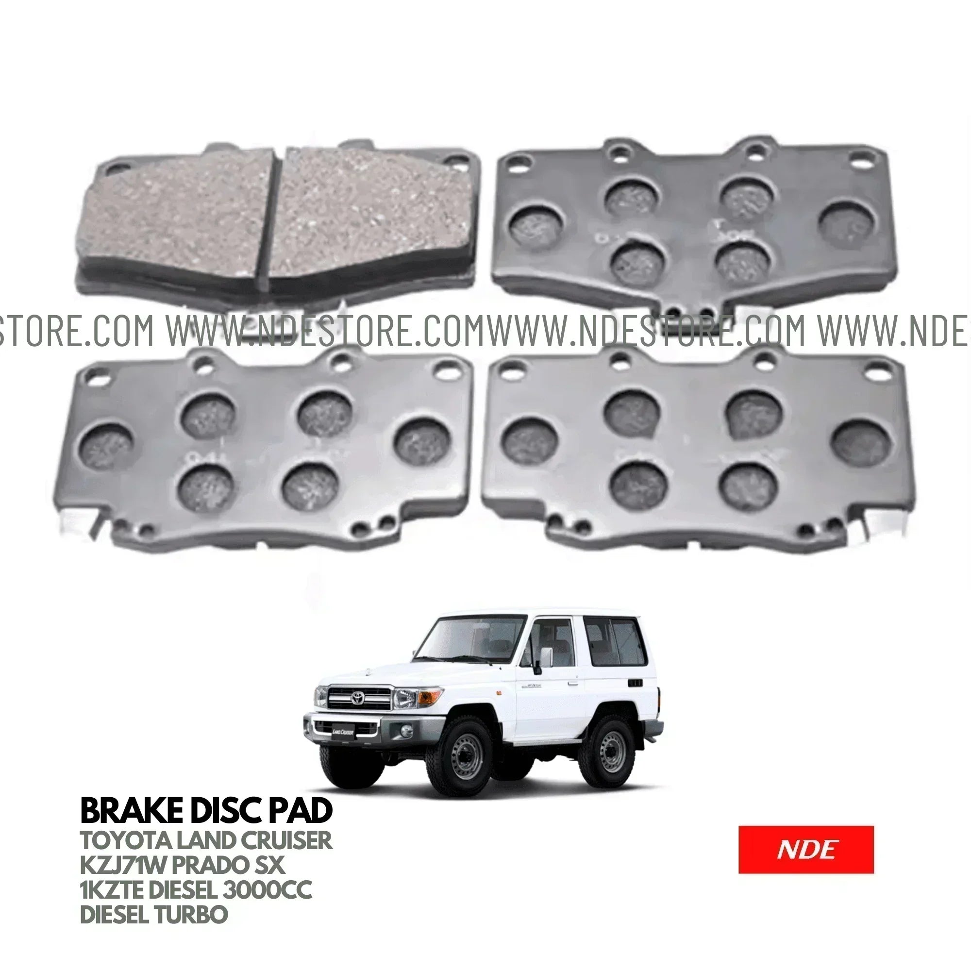 BRAKE DISC PAD SET FRONT FOR TOYOTA LAND CRUISER (KZJ71) – NDE STORE