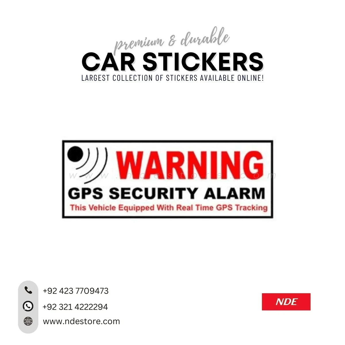 STICKER CAR ALARM SYSTEM STICKERS (SKU O6775) - NDE STORE