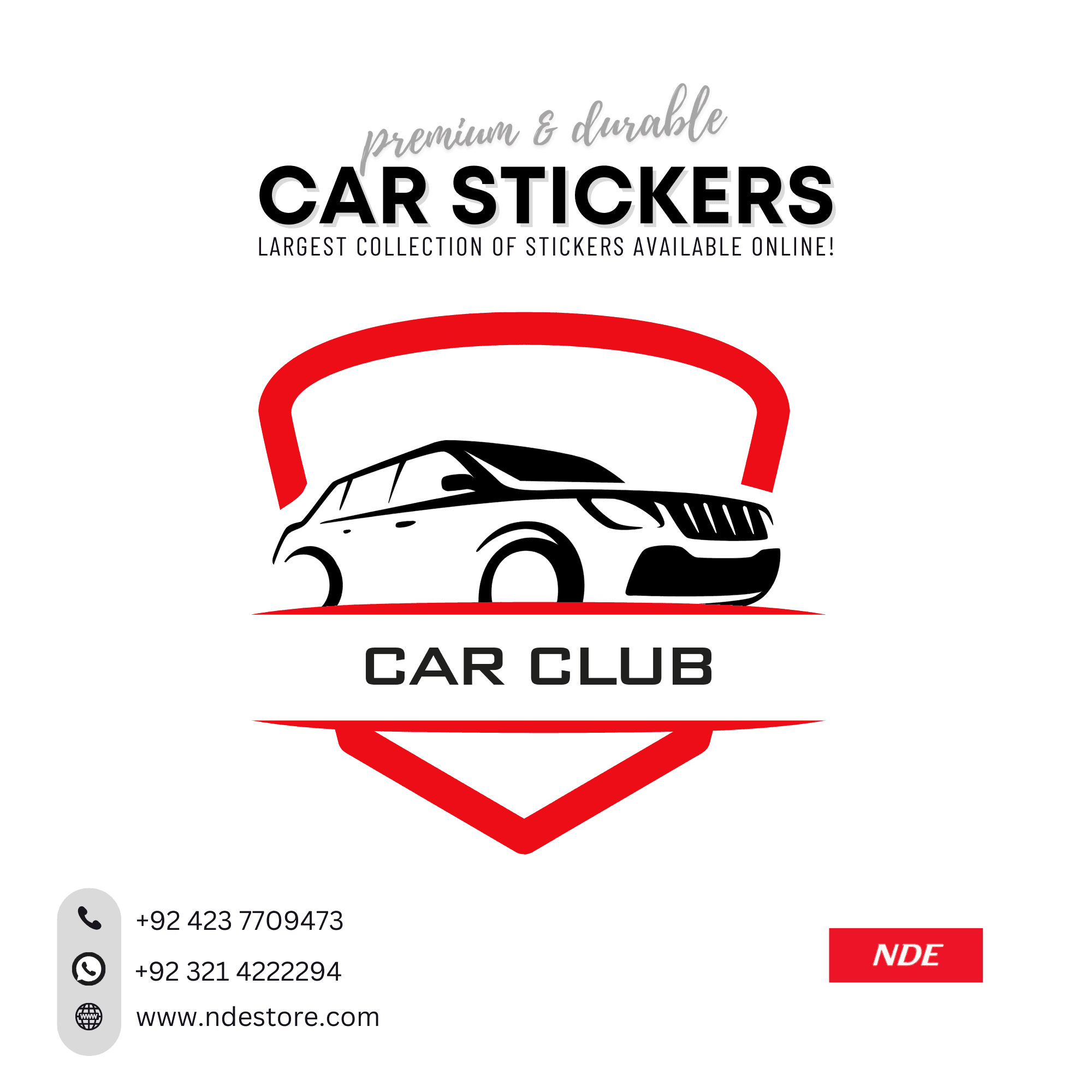 STICKER CAR CLUB – NDE STORE