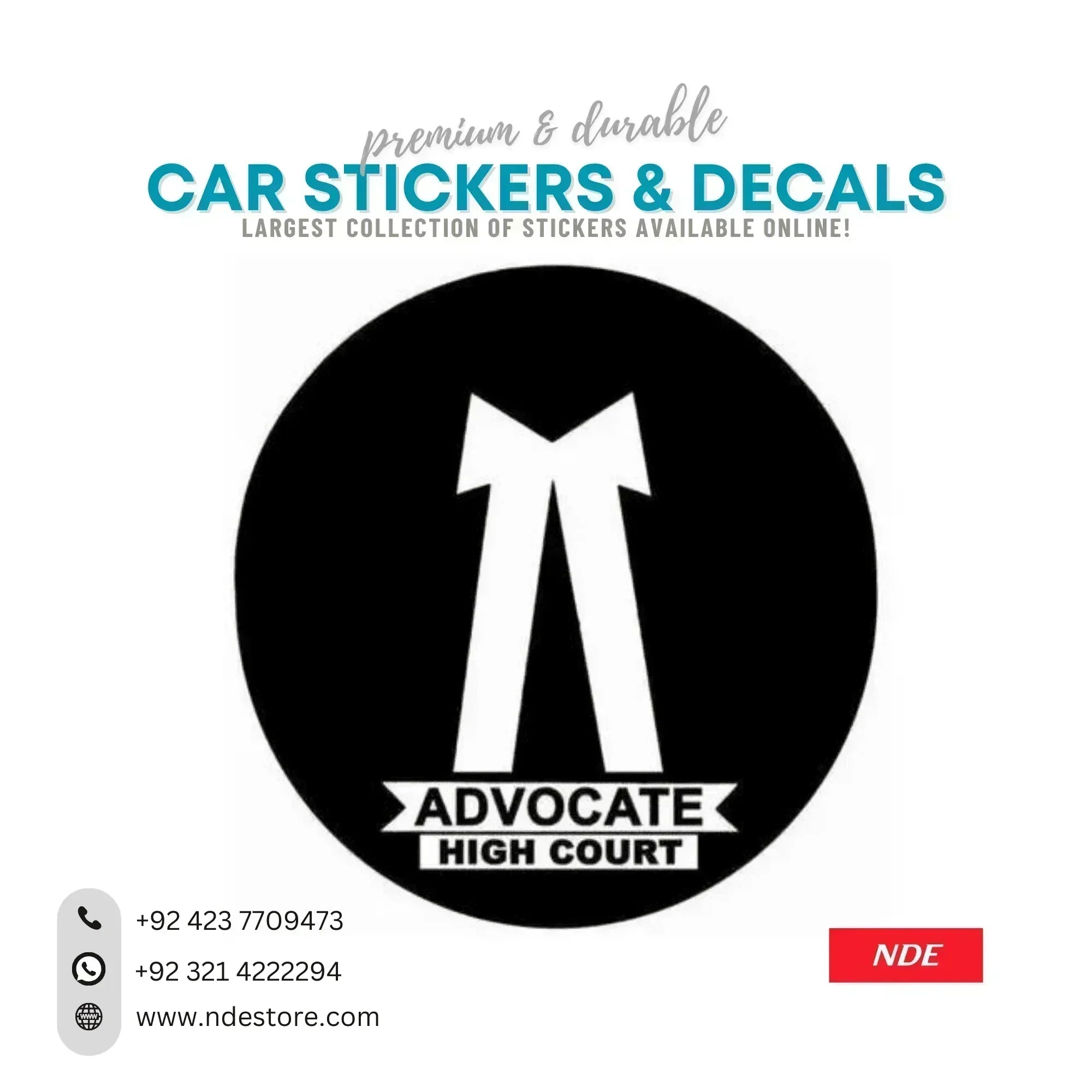 STICKER ADVOCATE HIGH COURT – NDE STORE