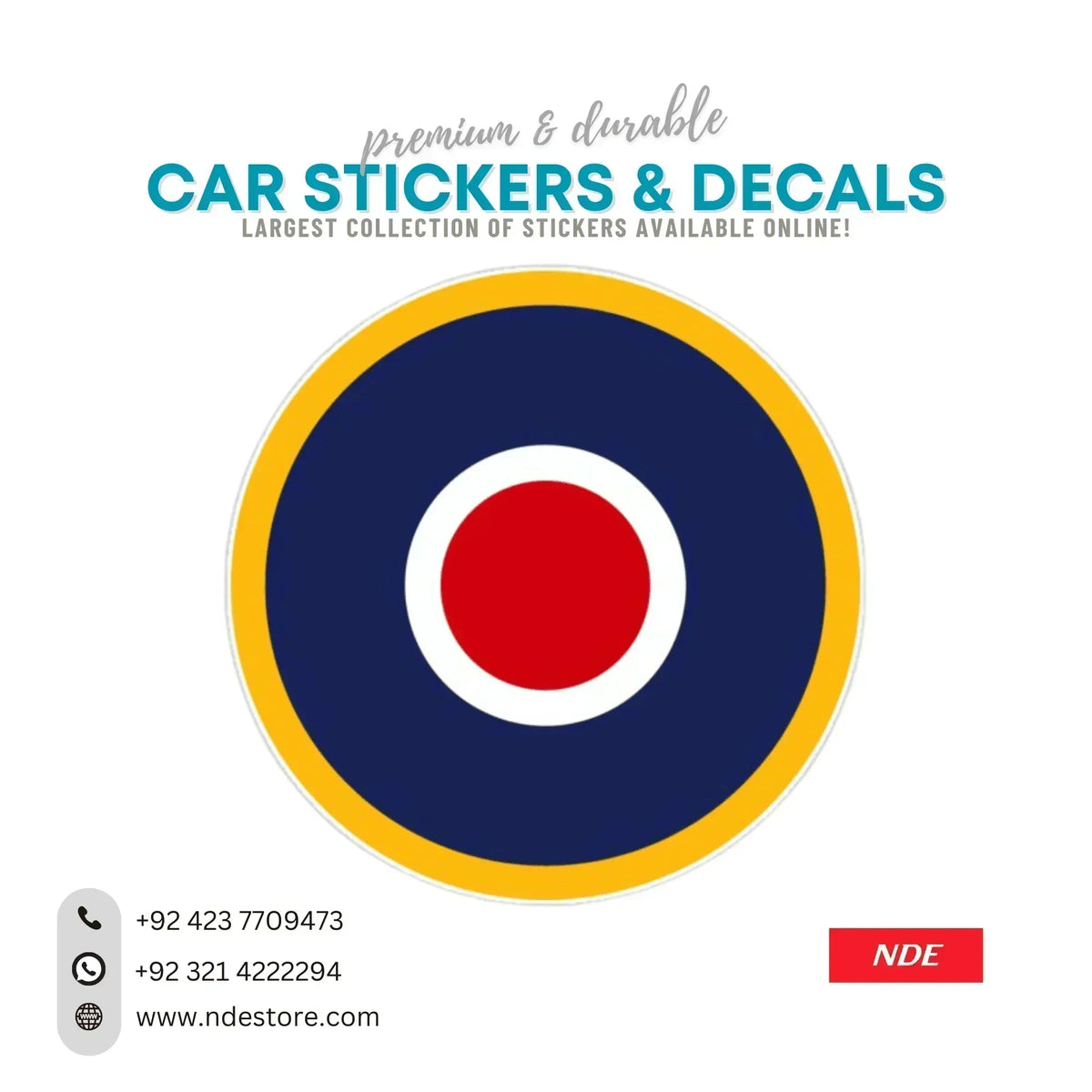 STICKER ROYAL AIR FORCE LOGO (NEW) - NDE STORE