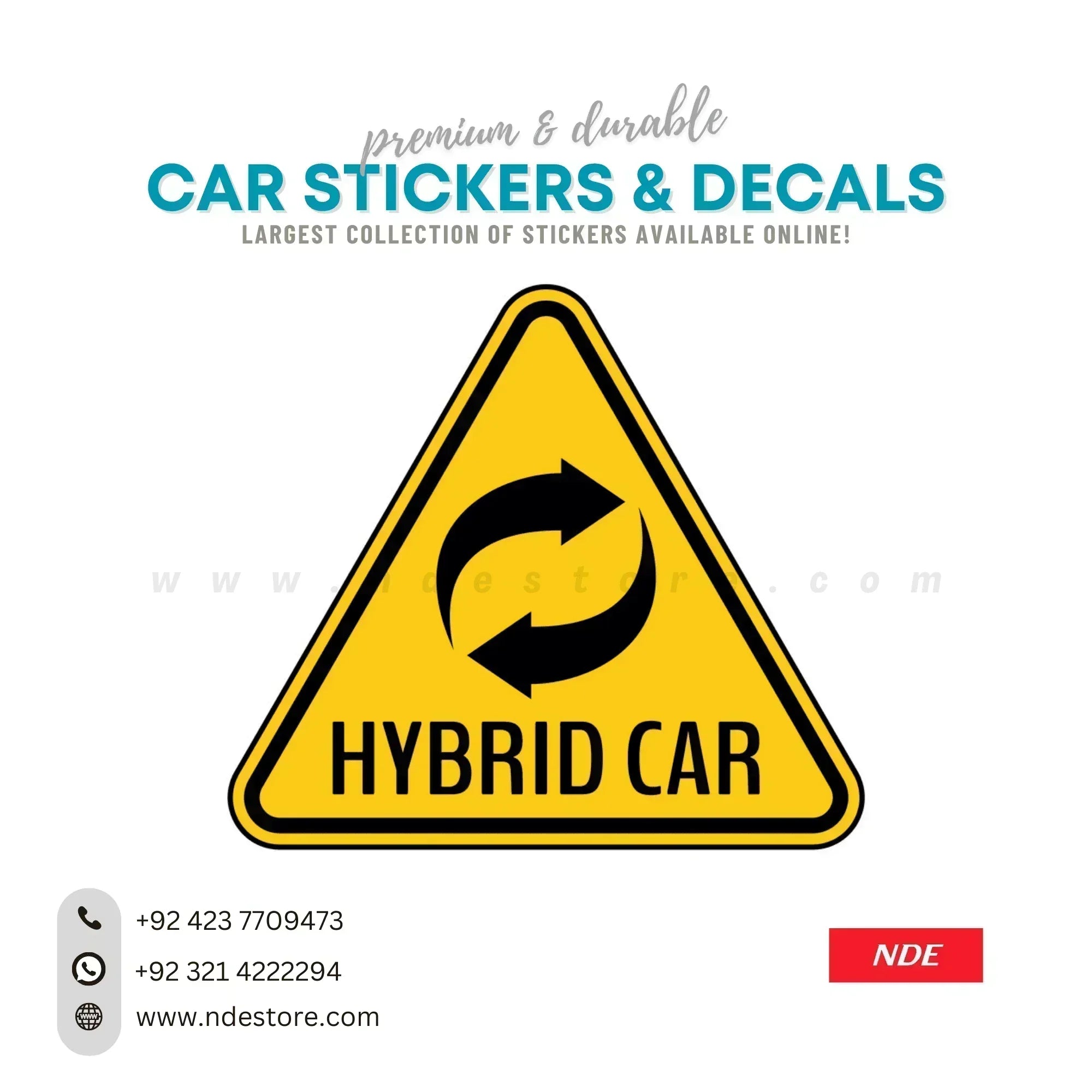 STICKER, HYBRID CAR – NDE STORE
