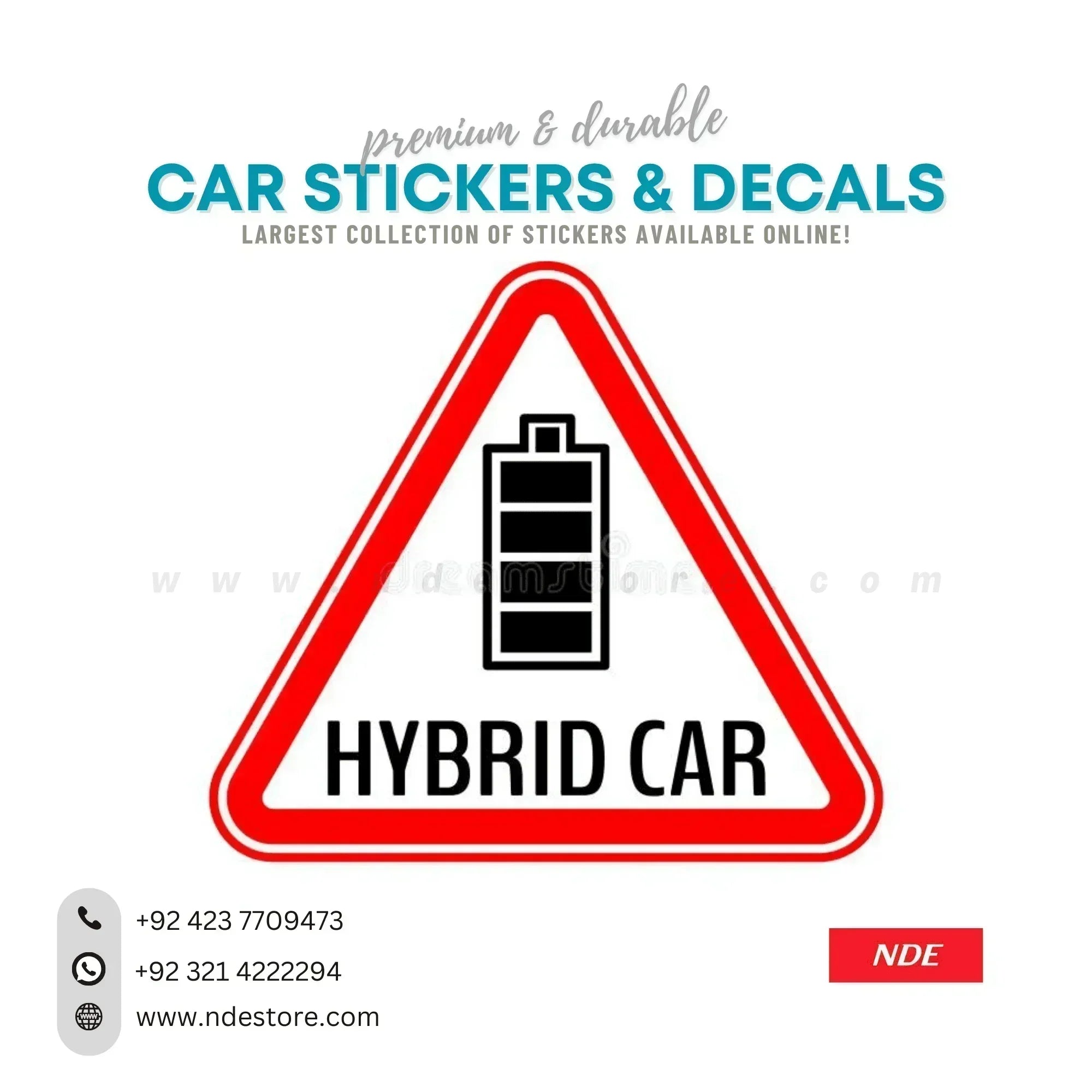 STICKER, HYBRID CAR – NDE STORE