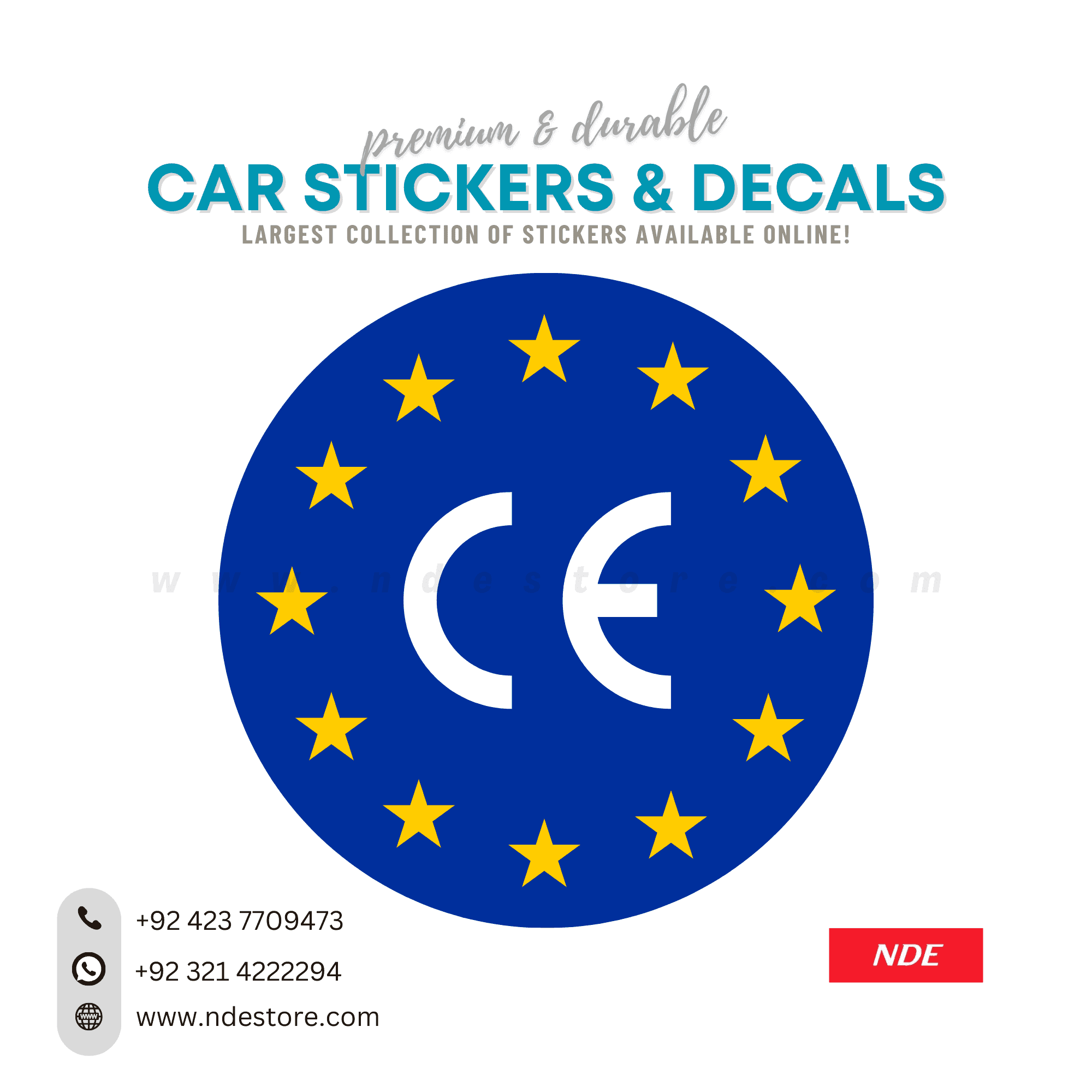 STICKER, EUORPEAN UNION CE – NDE STORE
