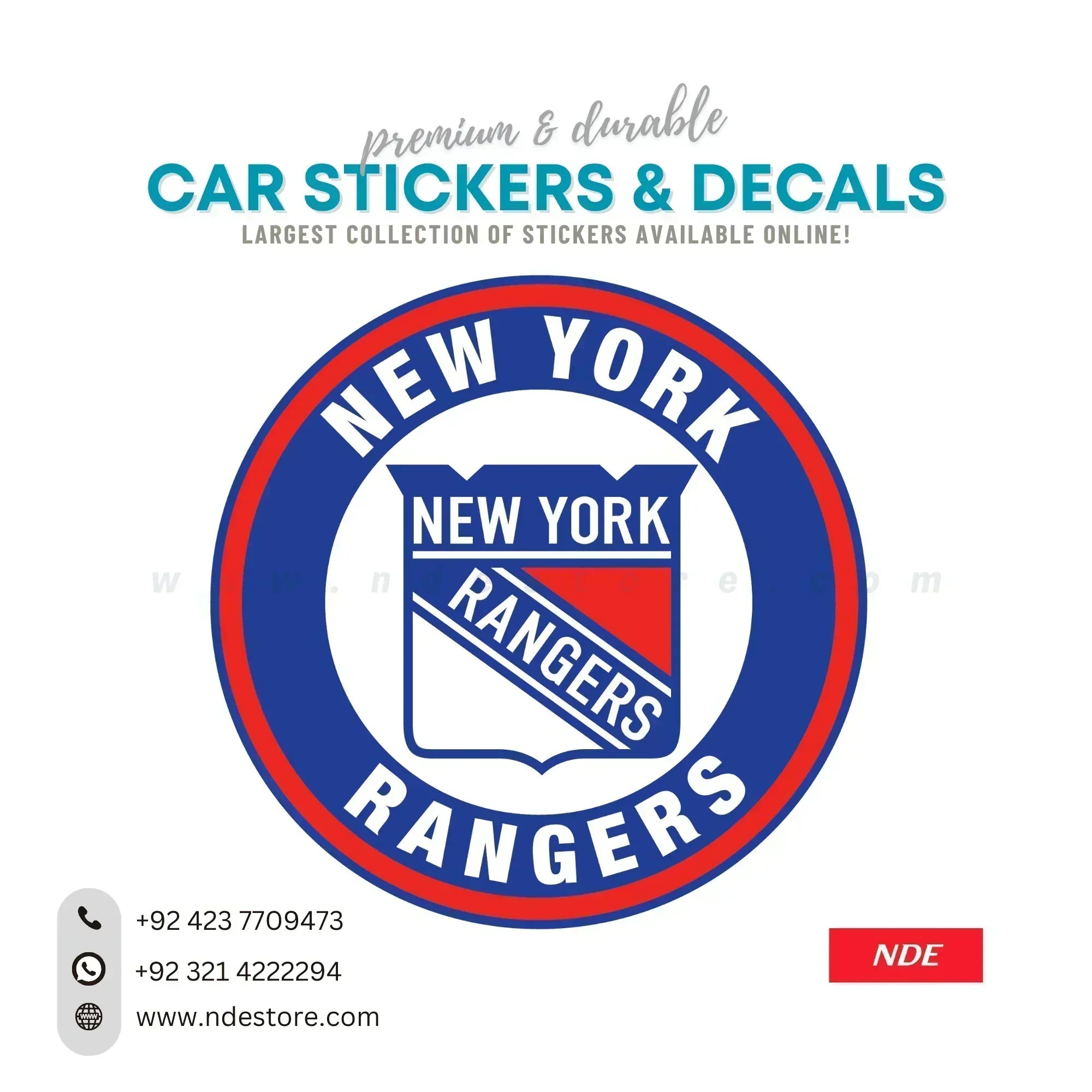 STICKER, NEW YORK RANGERS – NDE STORE