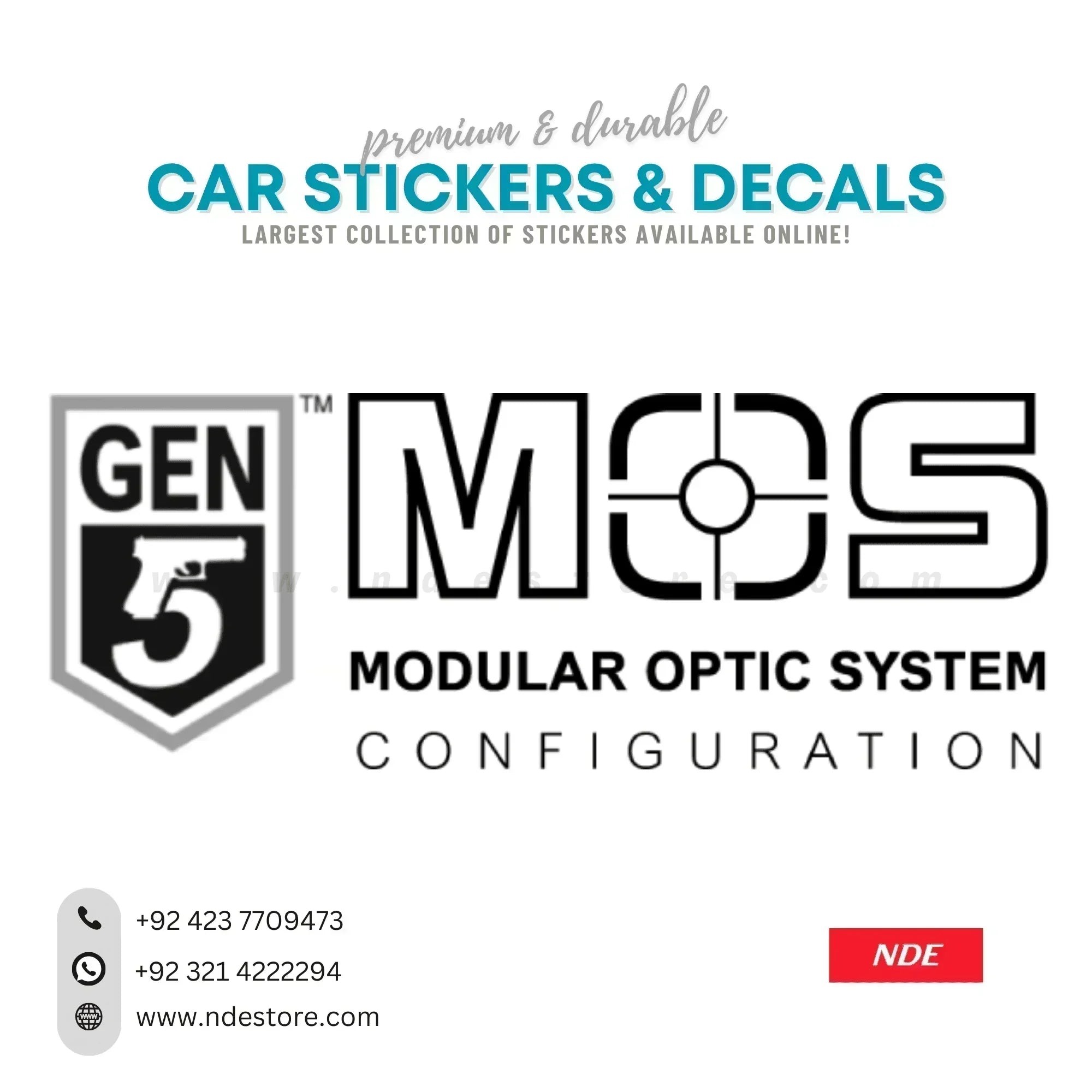 STICKER, GEN5 MOS MODULAR OPTIC SYSTEM – NDE STORE
