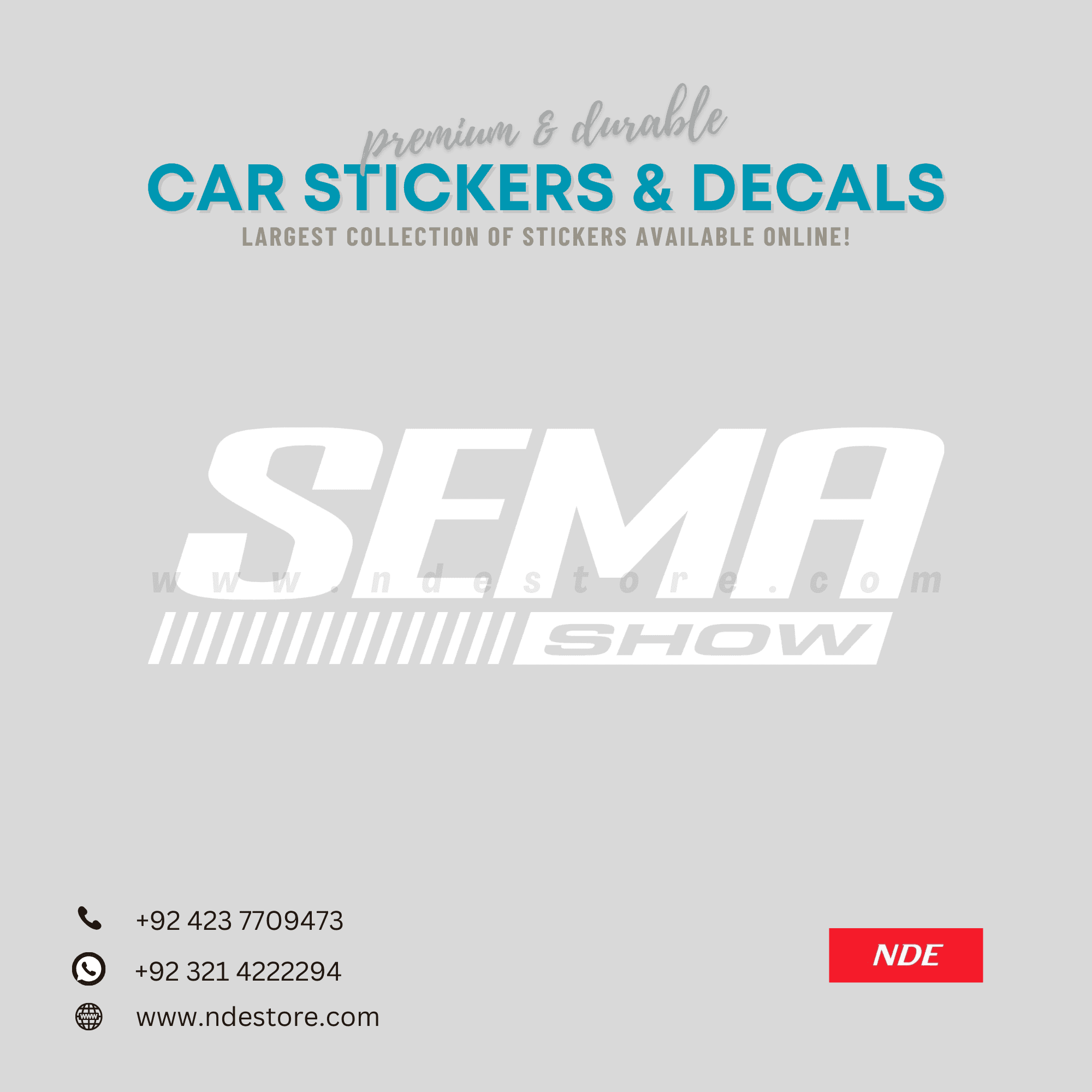 STICKER, SEMA SHOW – NDE STORE
