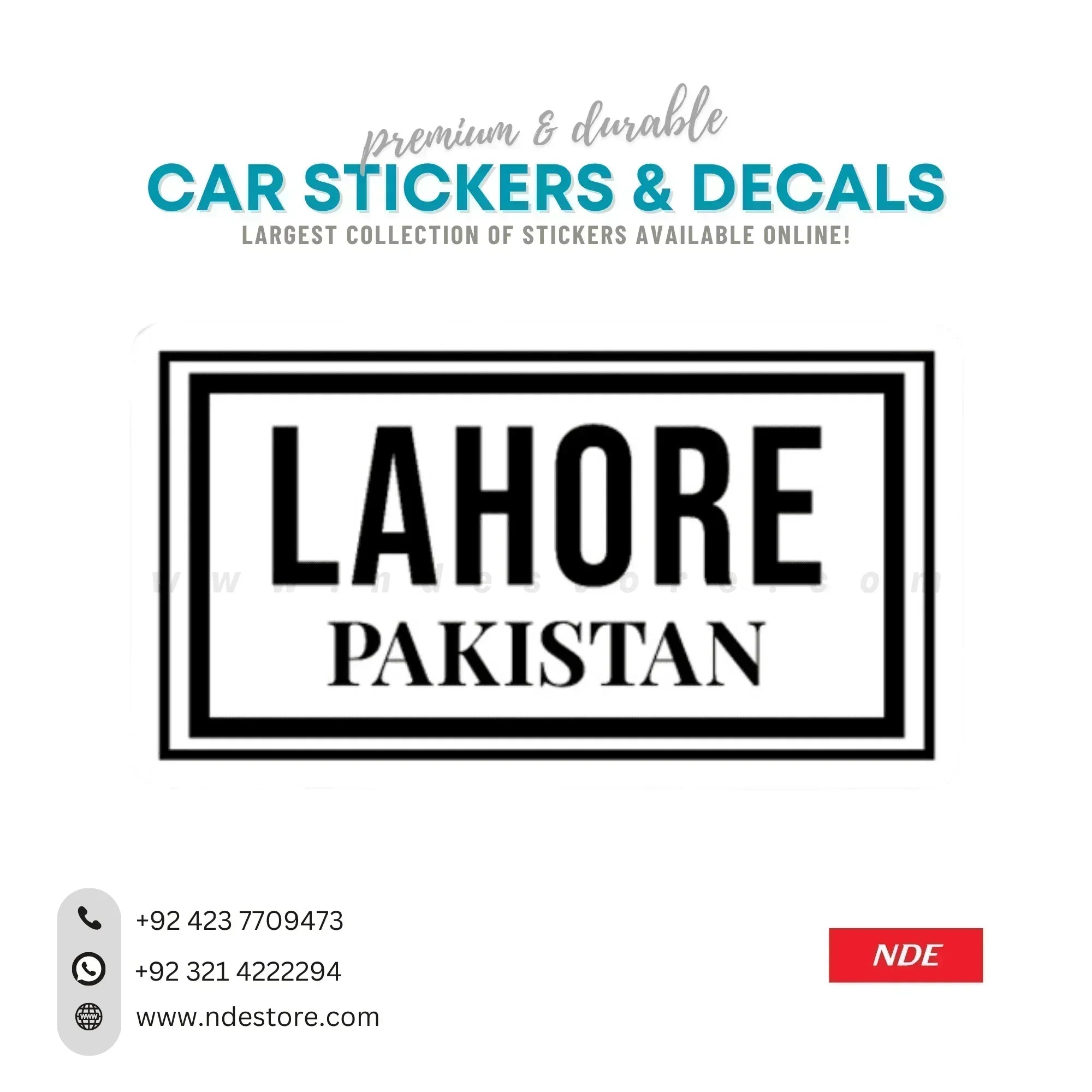 STICKER, LAHORE PAKISTAN – NDE STORE