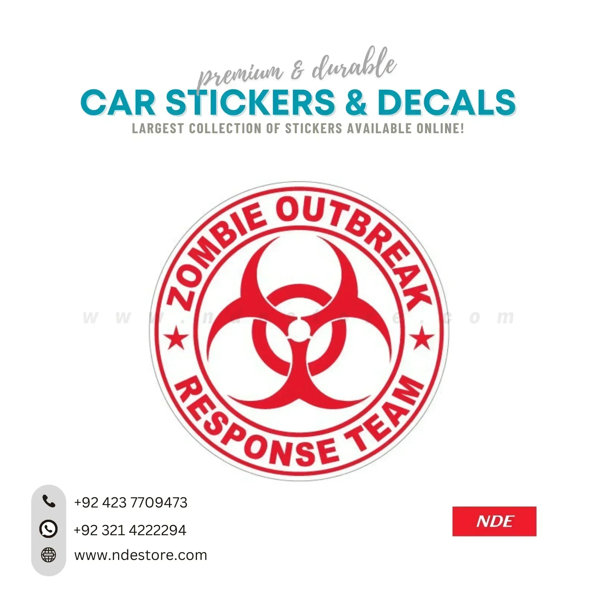 STICKER, ZOMBIE OUTBREAK – NDE STORE