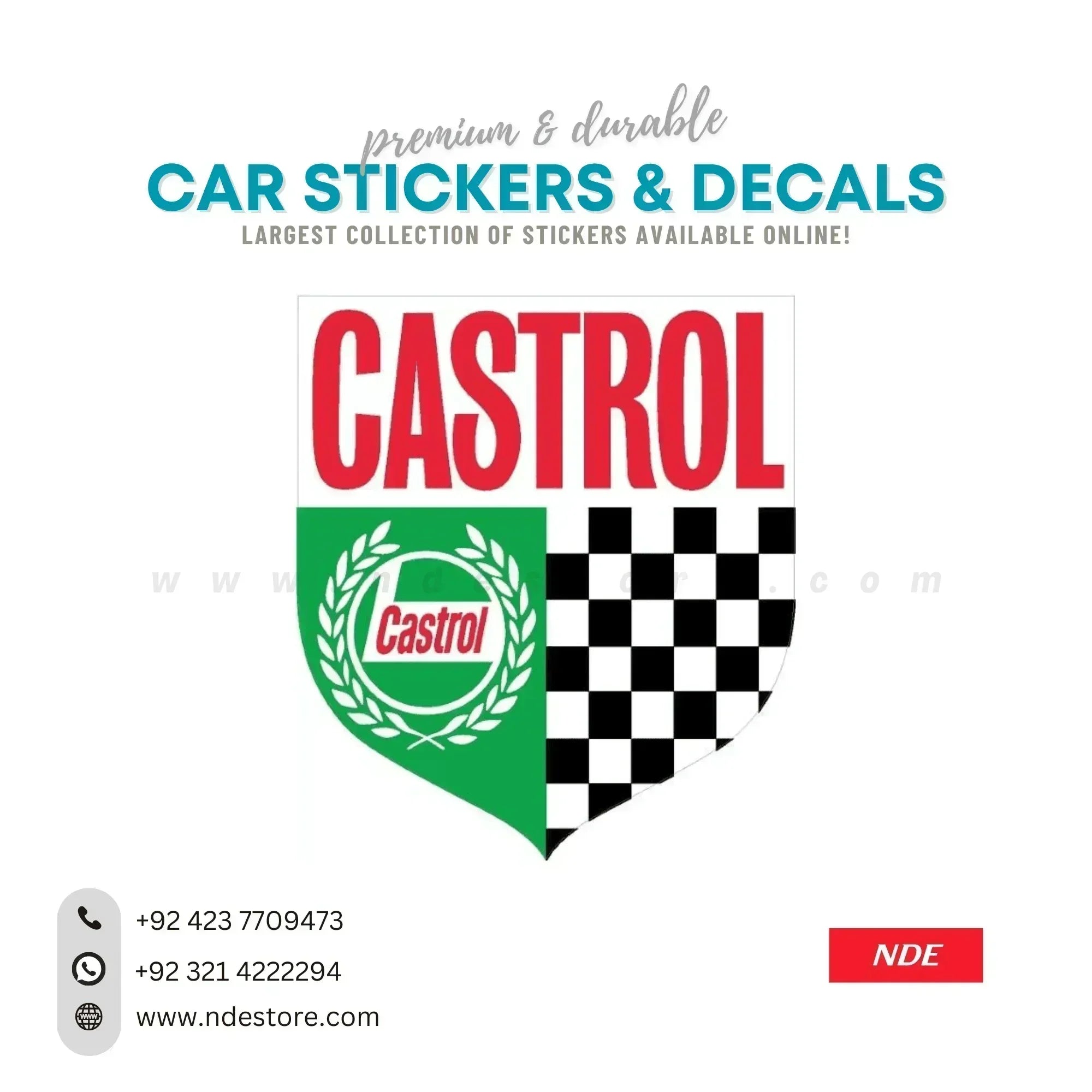 STICKER, CASTROL FLAG – NDE STORE