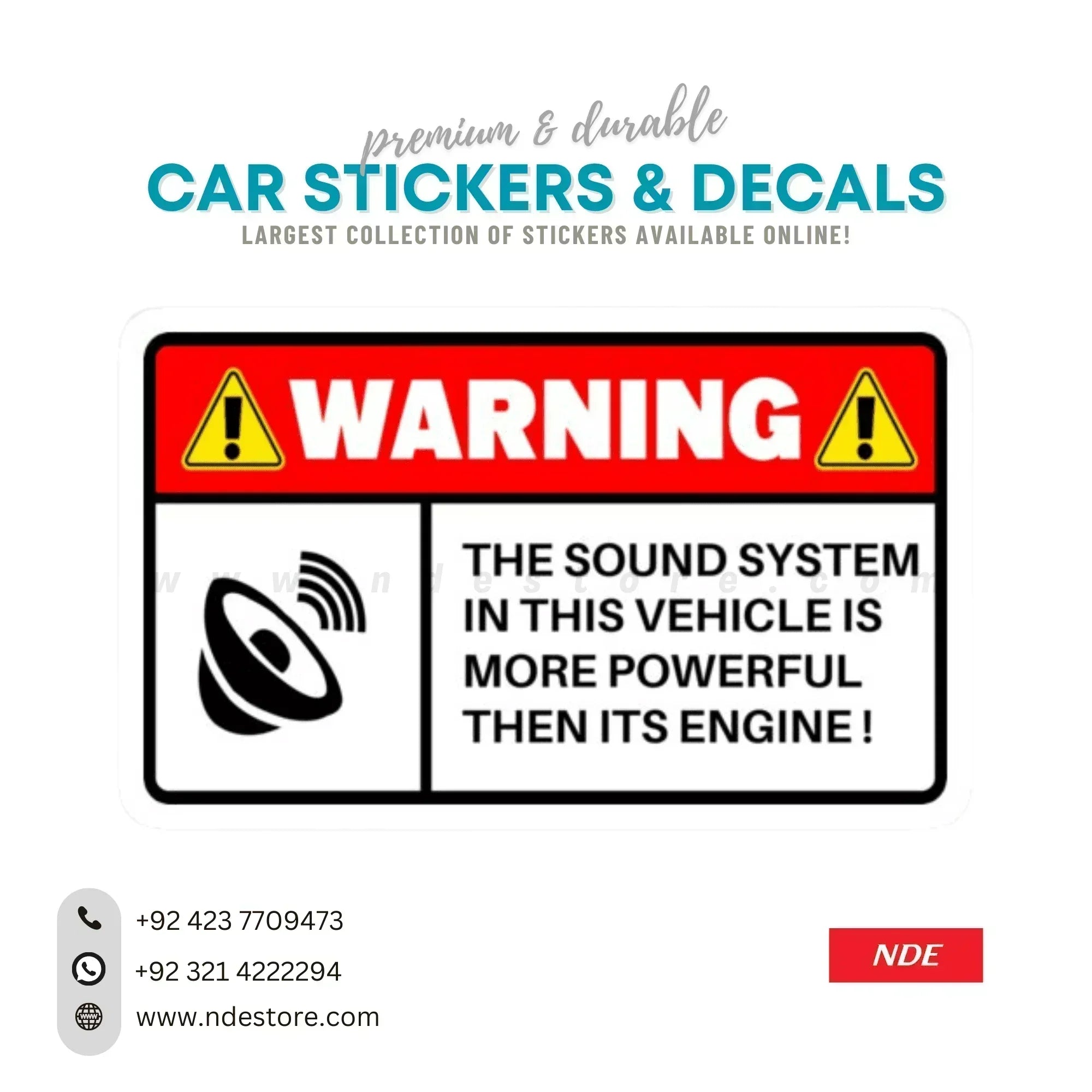 STICKER, WARNING SOUND STICKER – NDE STORE