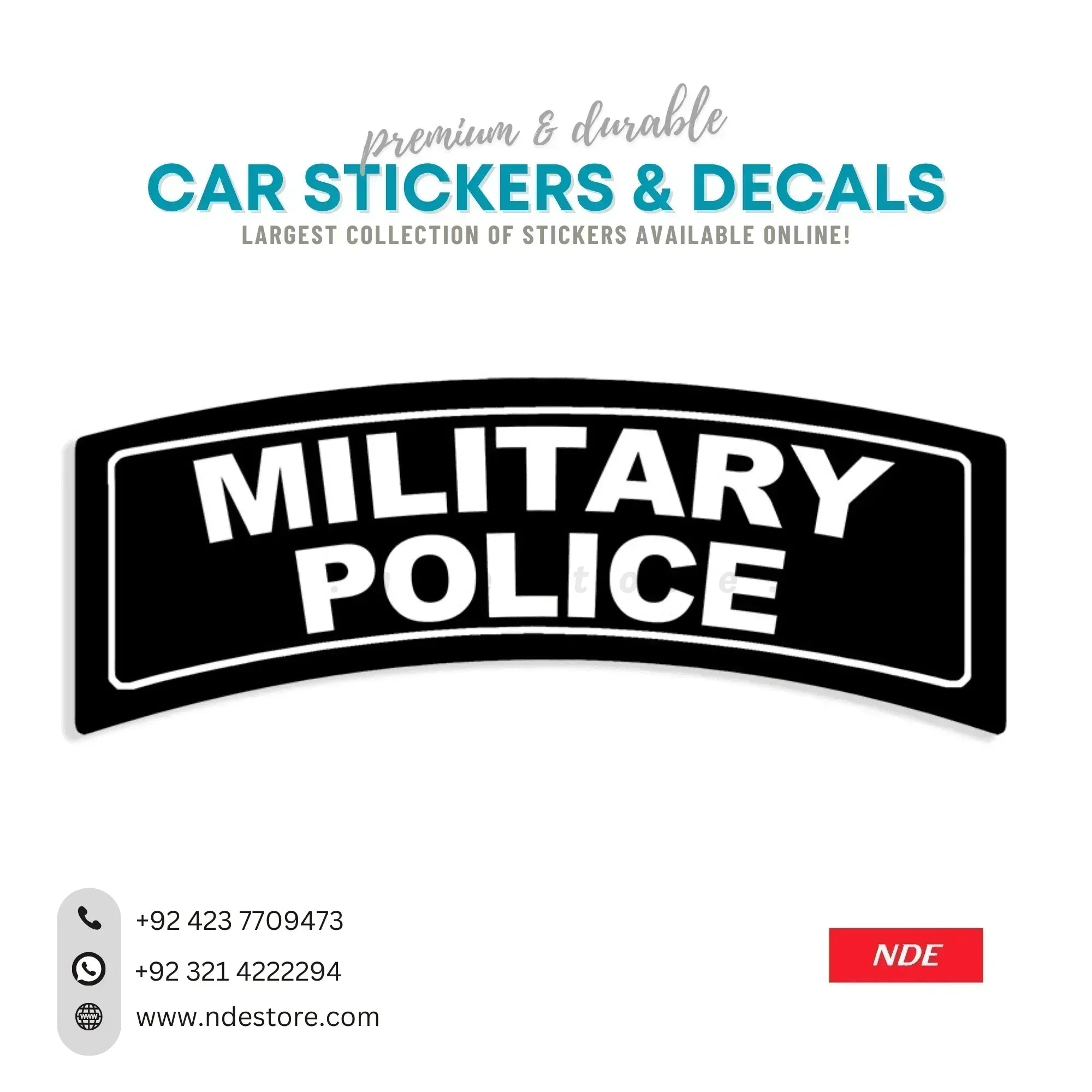 STICKER, MILITARY POLICE (M008) – NDE STORE