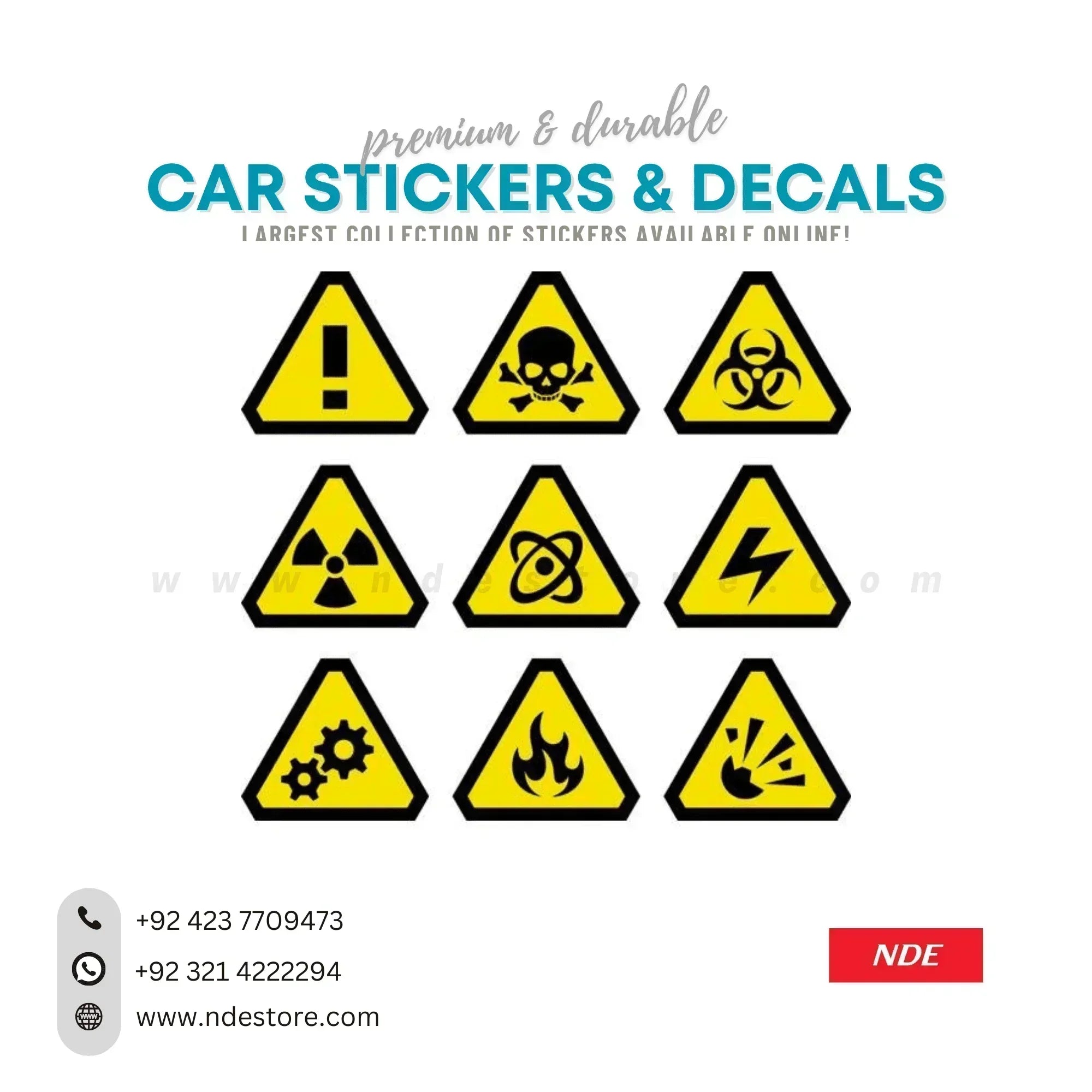 STICKER, CAUTION SIGN SET – NDE STORE