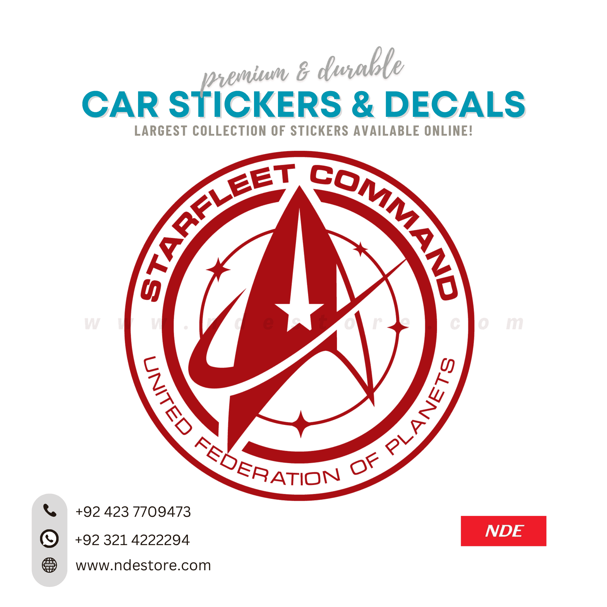 STICKER, STARFLEET COMMAND – NDE STORE