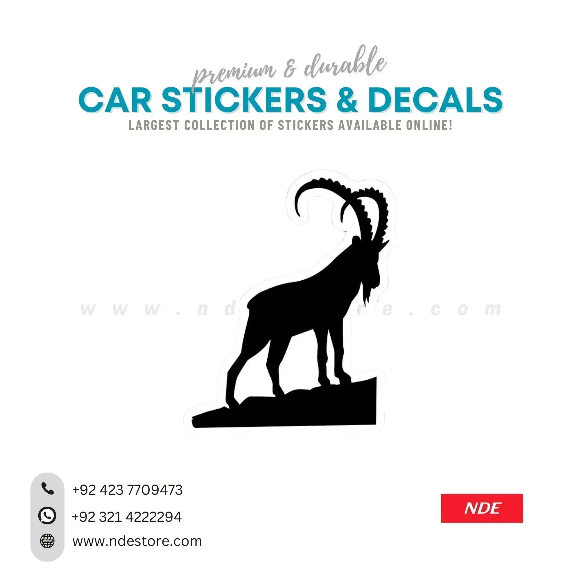 STICKER, MARKHOR ON CLIFF – NDE STORE