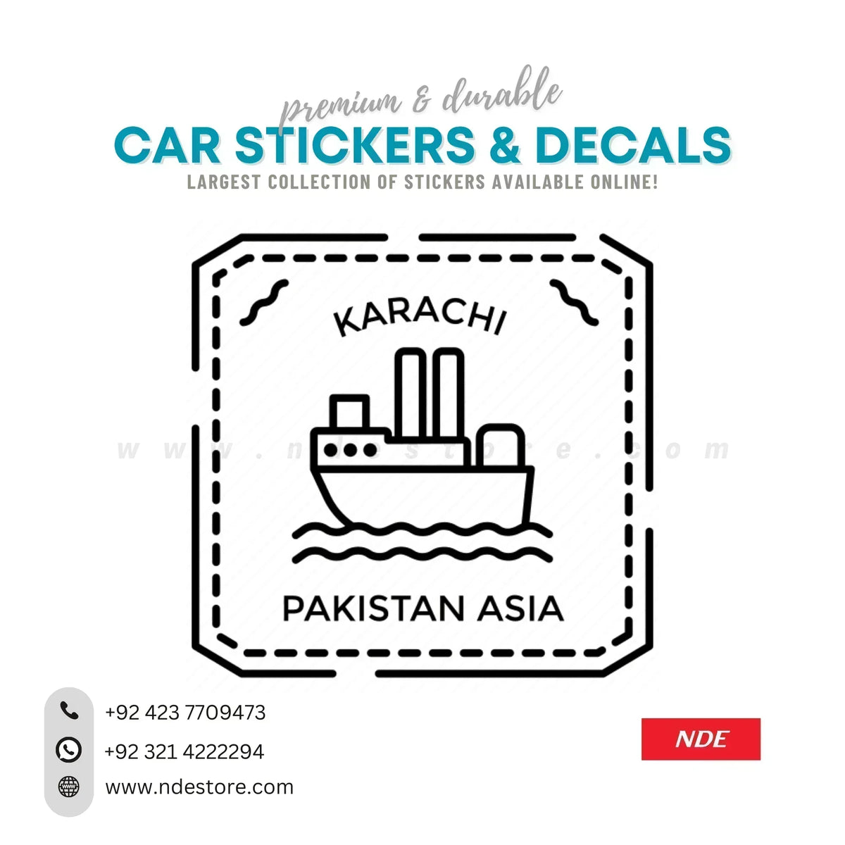 STICKER, KARACHI PAKISTAN ASIA - NDE STORE