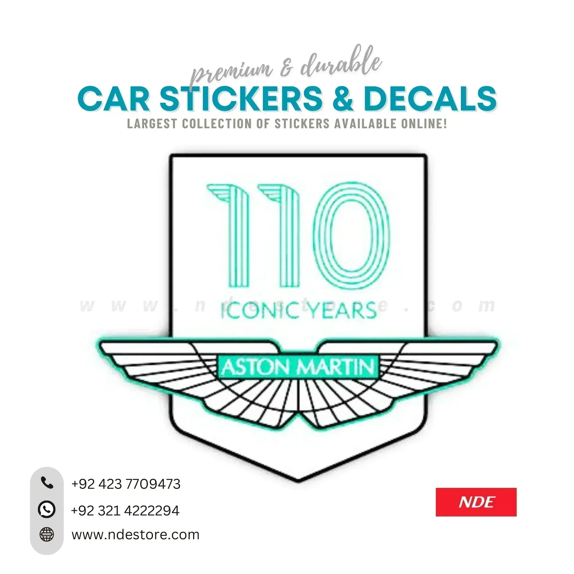 STICKER, ASTON MARTIN – NDE STORE