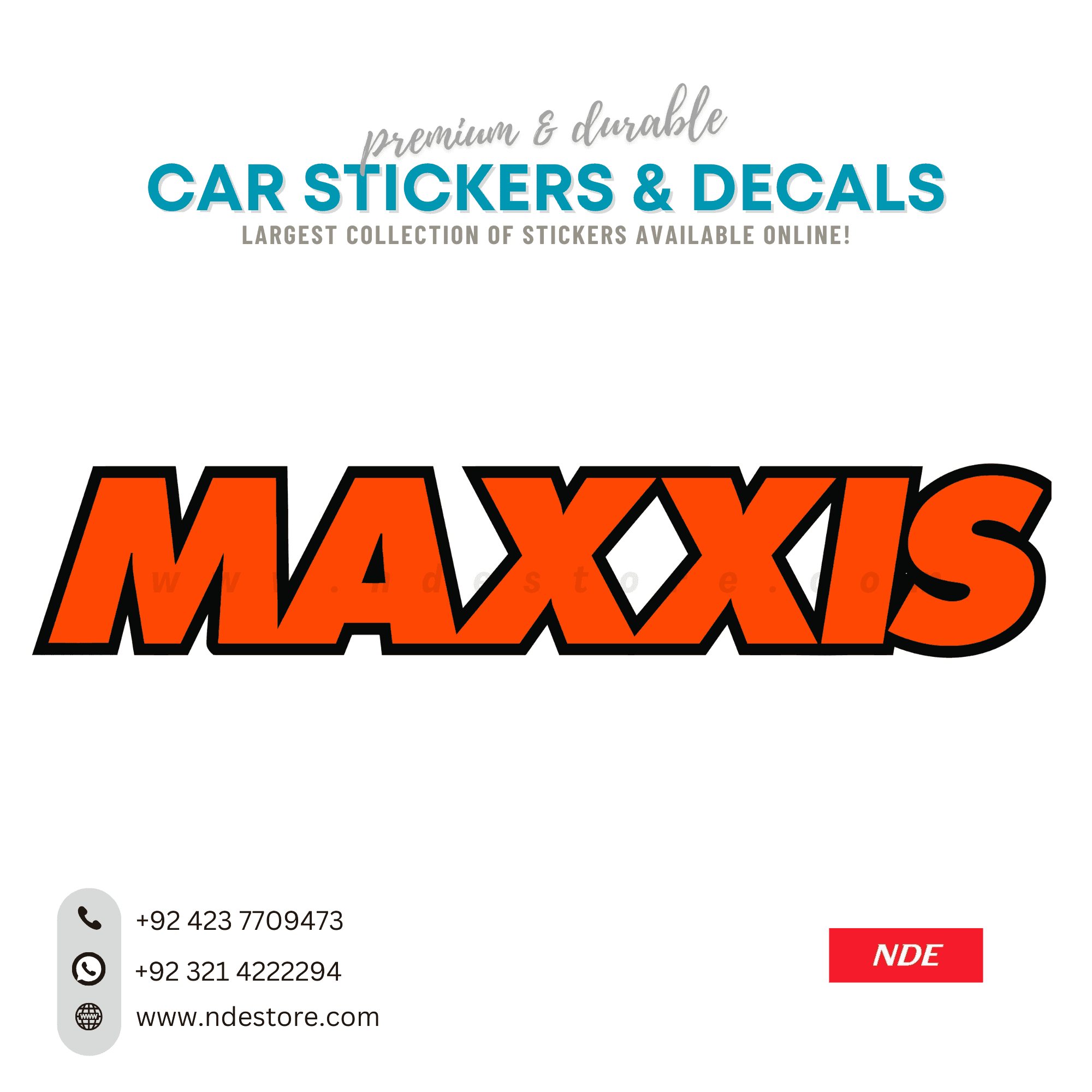 STICKER, MAXXIS – NDE STORE