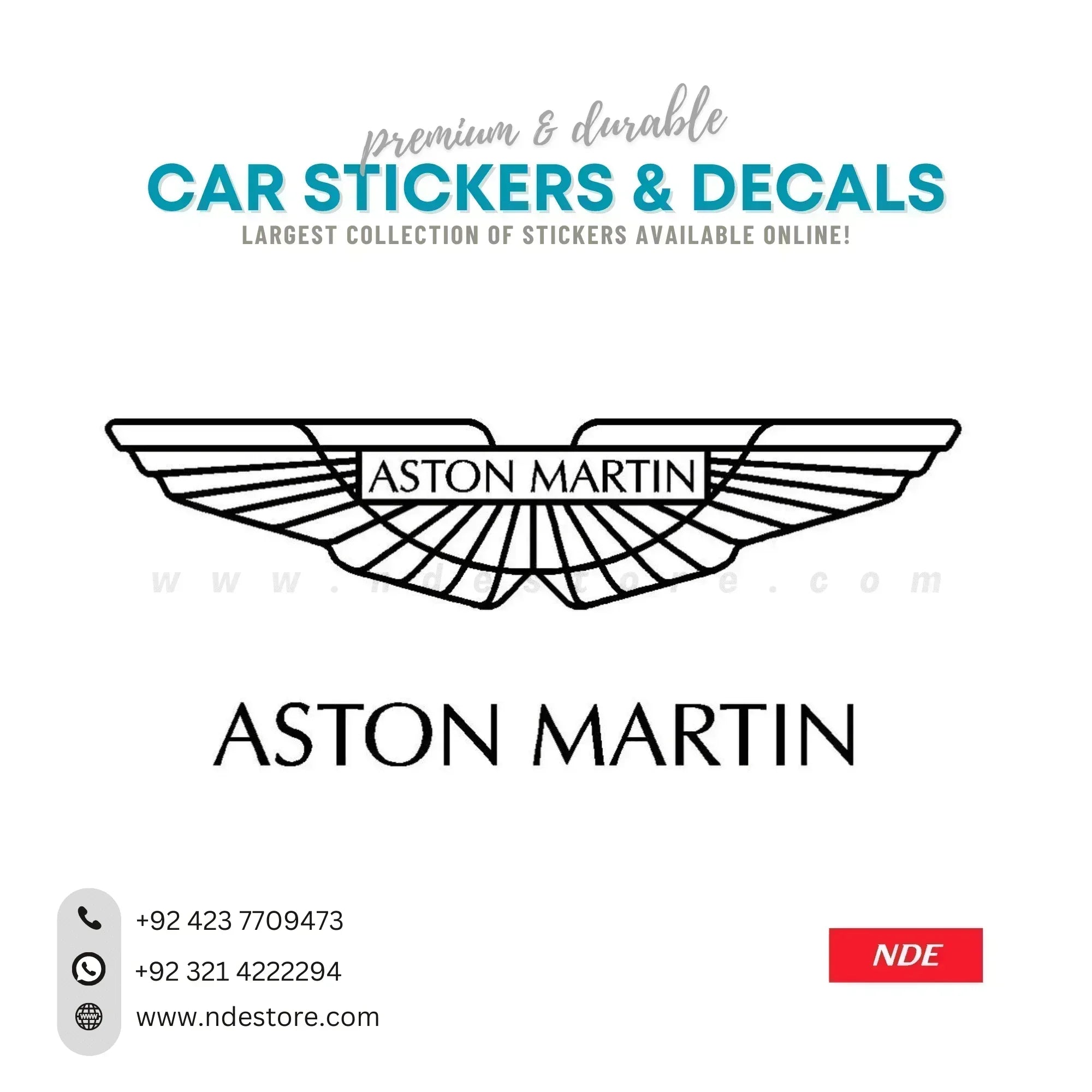 STICKER, ASTON MARTIN – NDE STORE