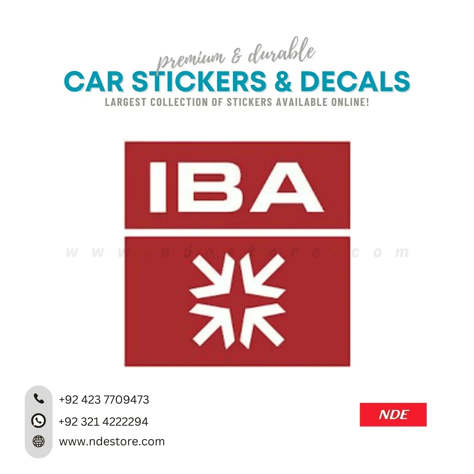 STICKER, IBA – NDE STORE