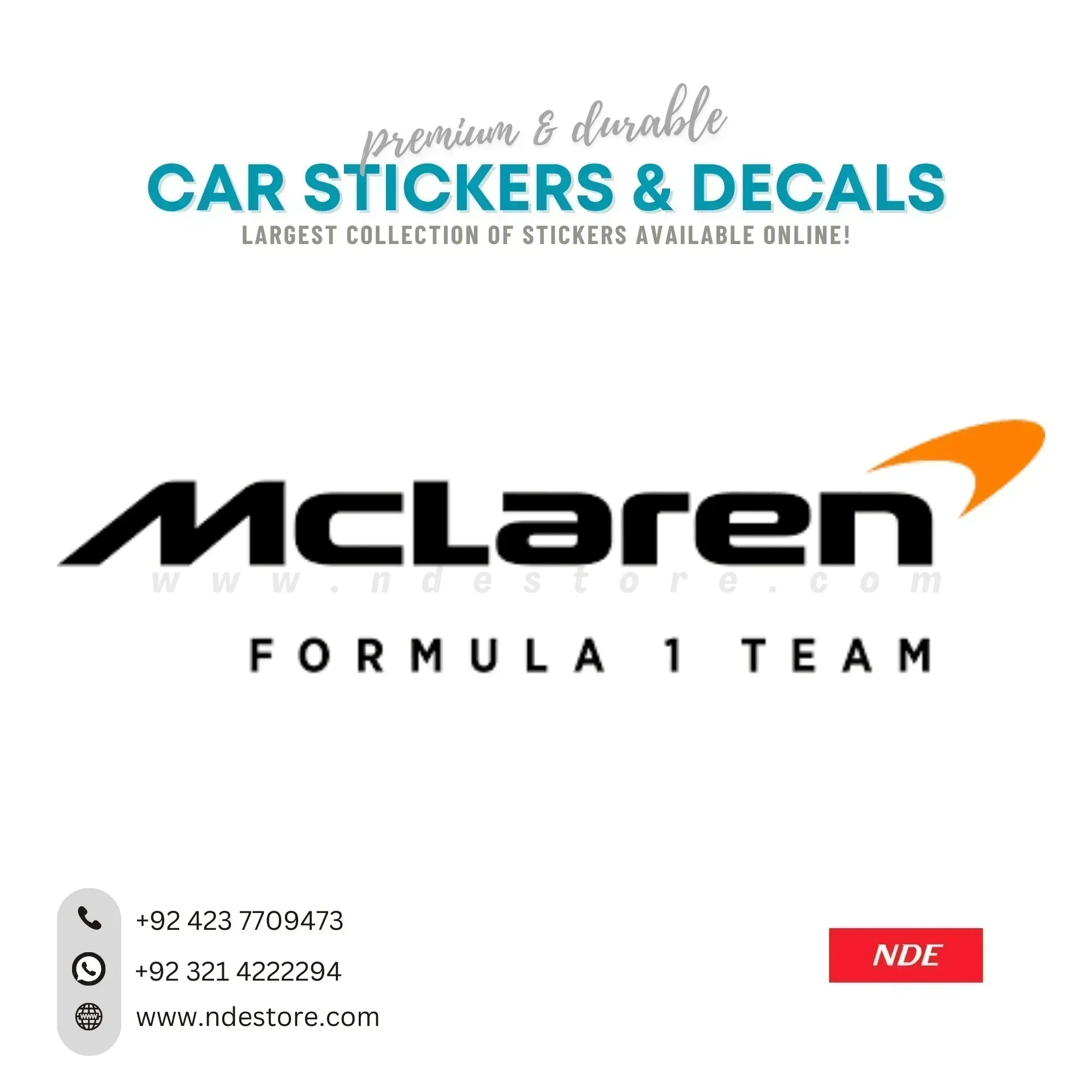 STICKER, MCLAREN FORMULA 1 TEAM – NDE STORE