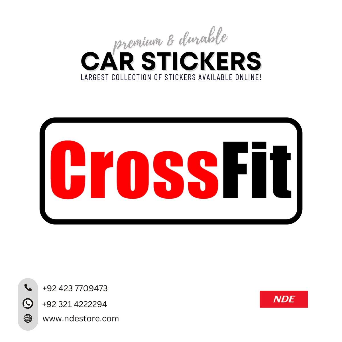 STICKER CROSSFIT (RED) - NDE STORE