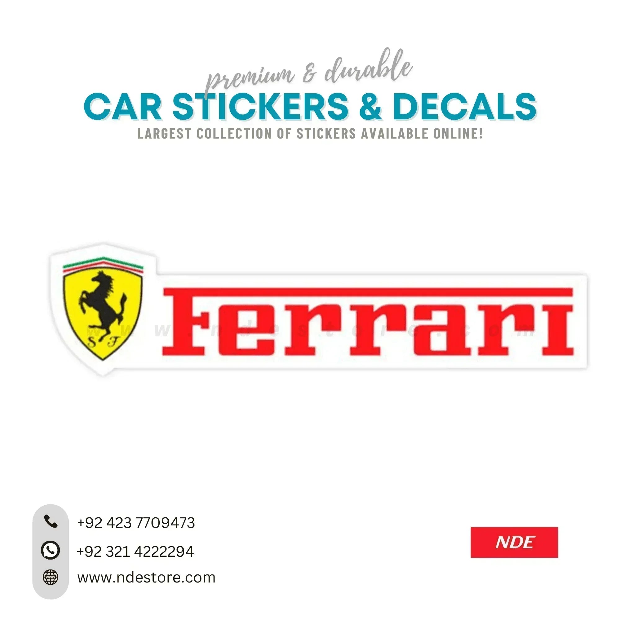 STICKER, FERRARI – NDE STORE