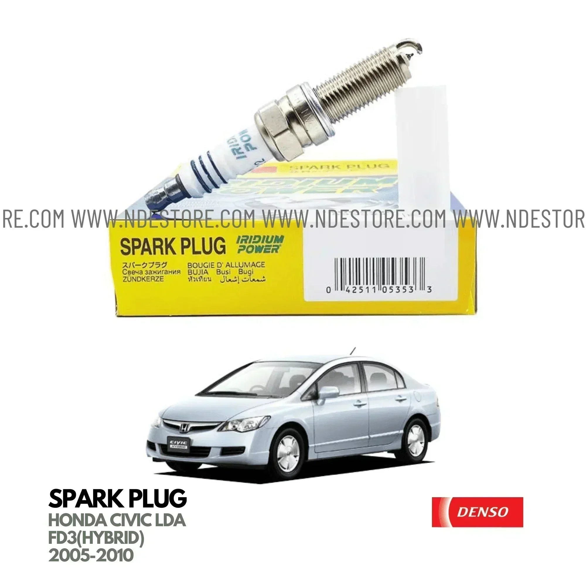 SPARK PLUG DENSO IRIDIUM POWER FOR HONDA CIVIC FD3 (HYBRID) – NDE STORE