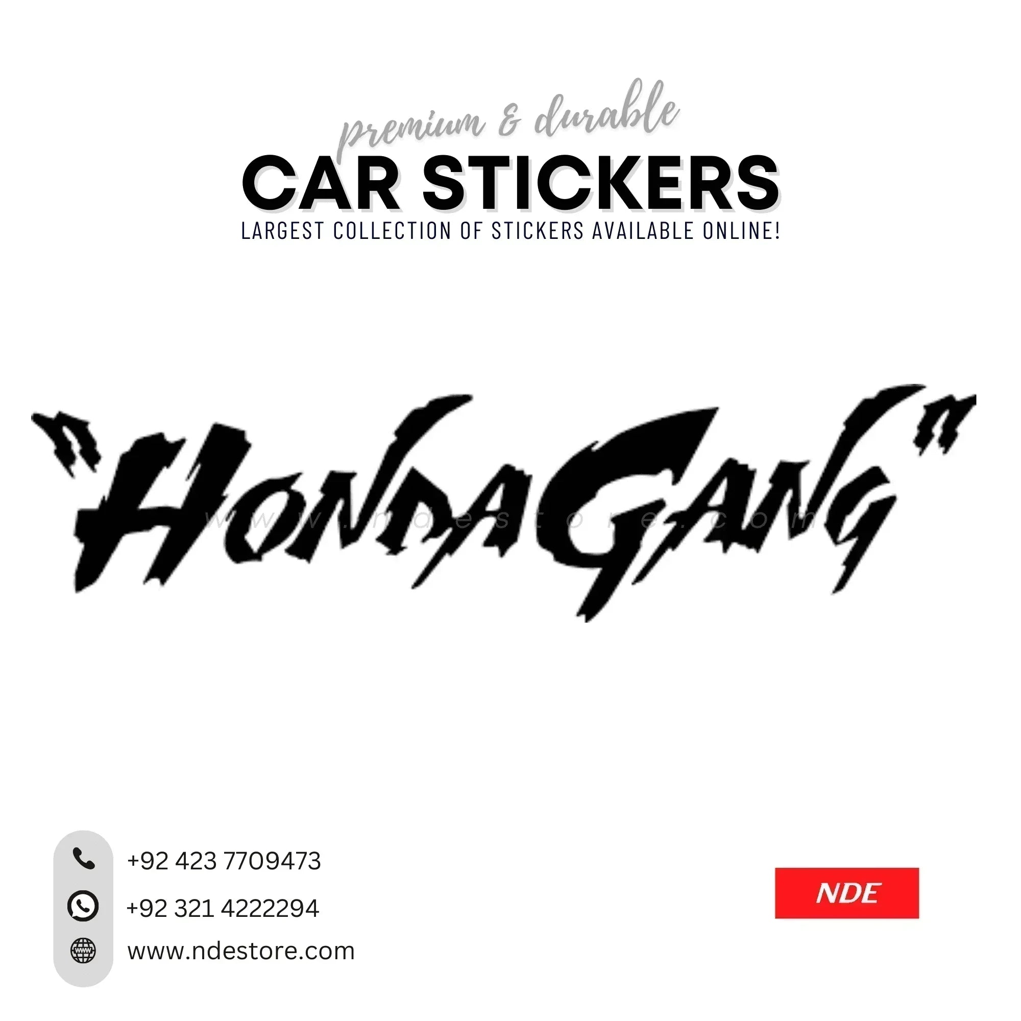 STICKER, HONDA GANG (SKU:428806) – NDE STORE