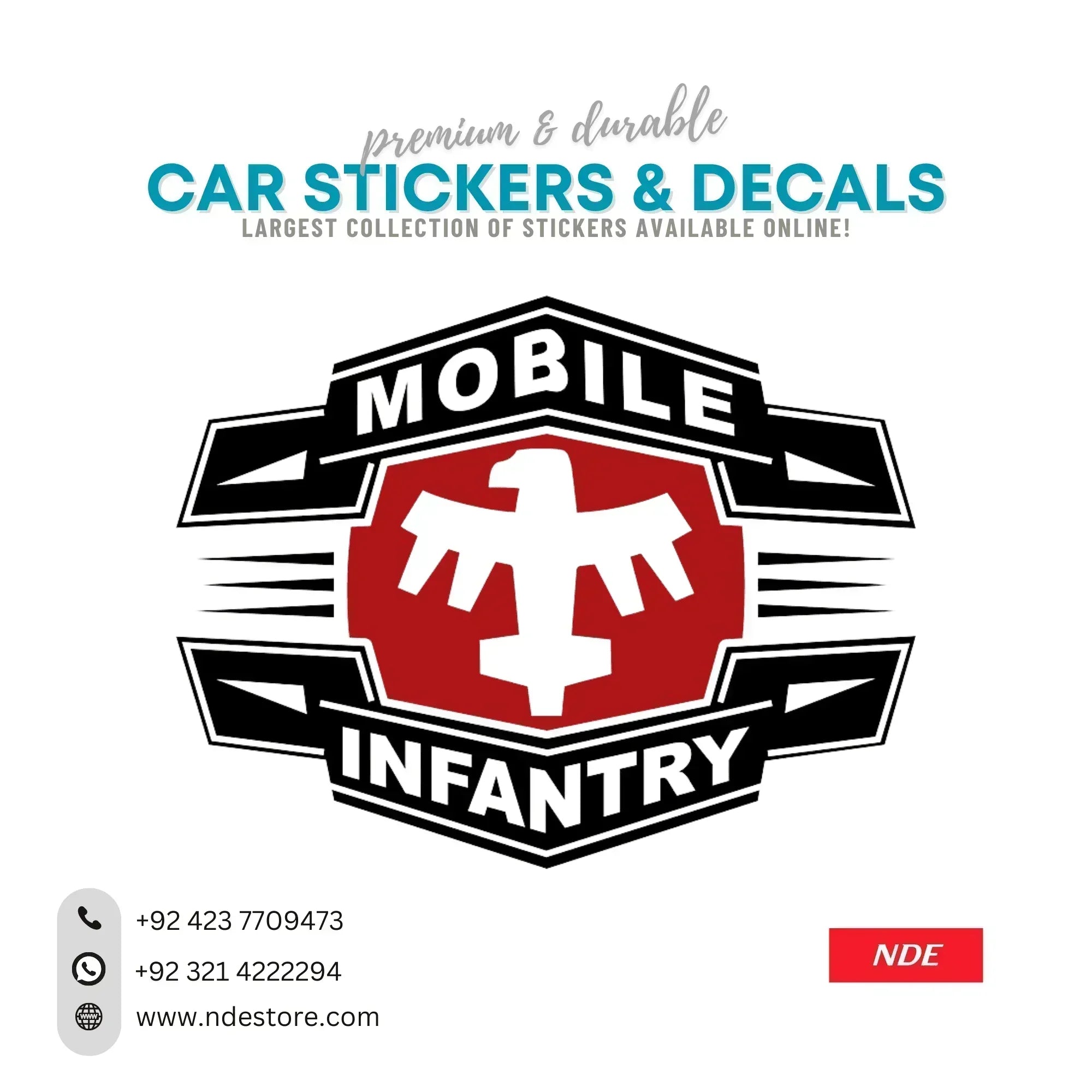 STICKER INFANTRY ARMY – NDE STORE