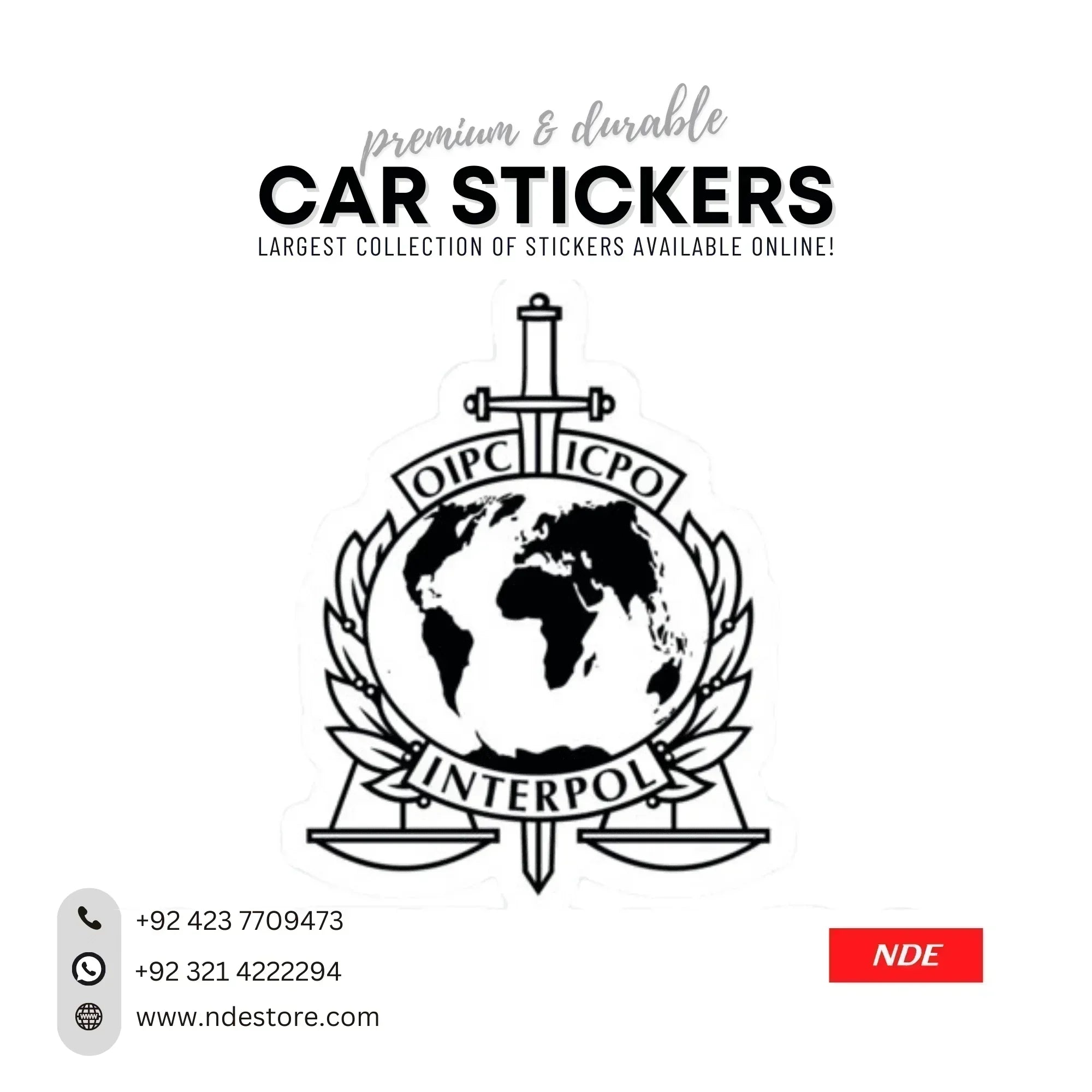STICKER INTERPOL LOGO - NDE STORE