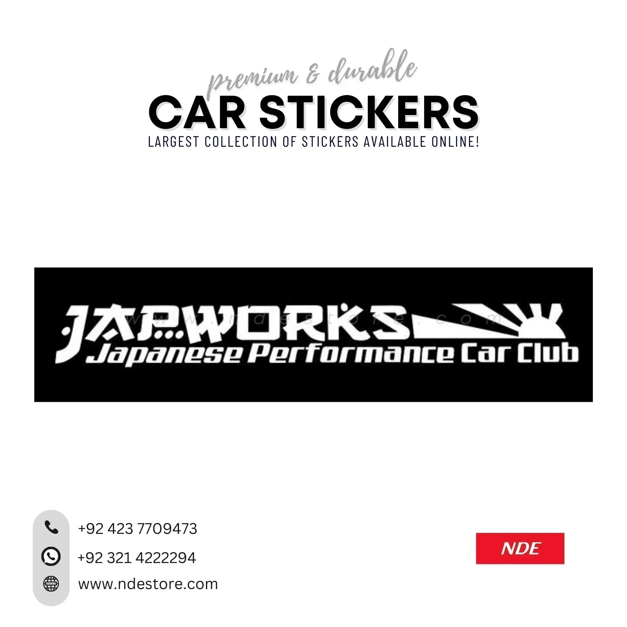 STICKER , JAPWORKS (SKU: JW44536) – NDE STORE