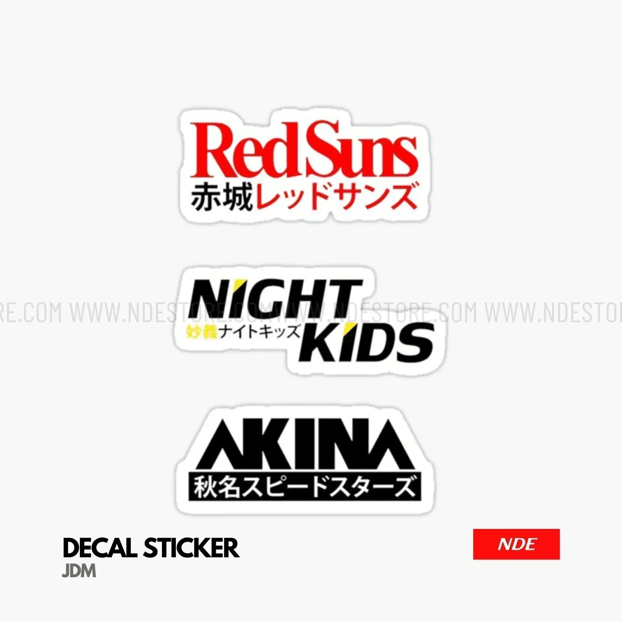 STICKER JDM SERIES (RED SUNS + NIGHT KIDS + AKINA) – NDE STORE