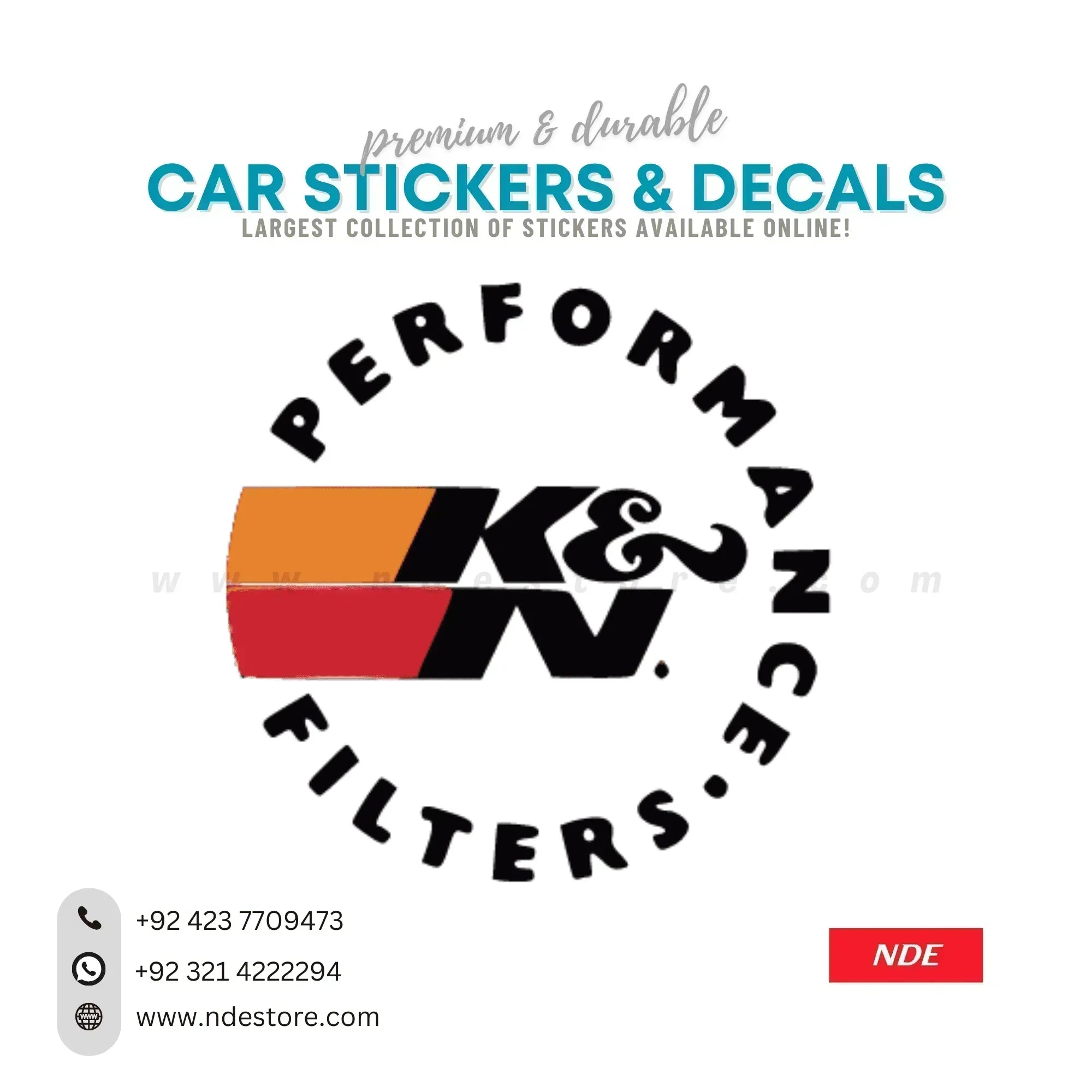 STICKER K&N (K009) - NDE STORE