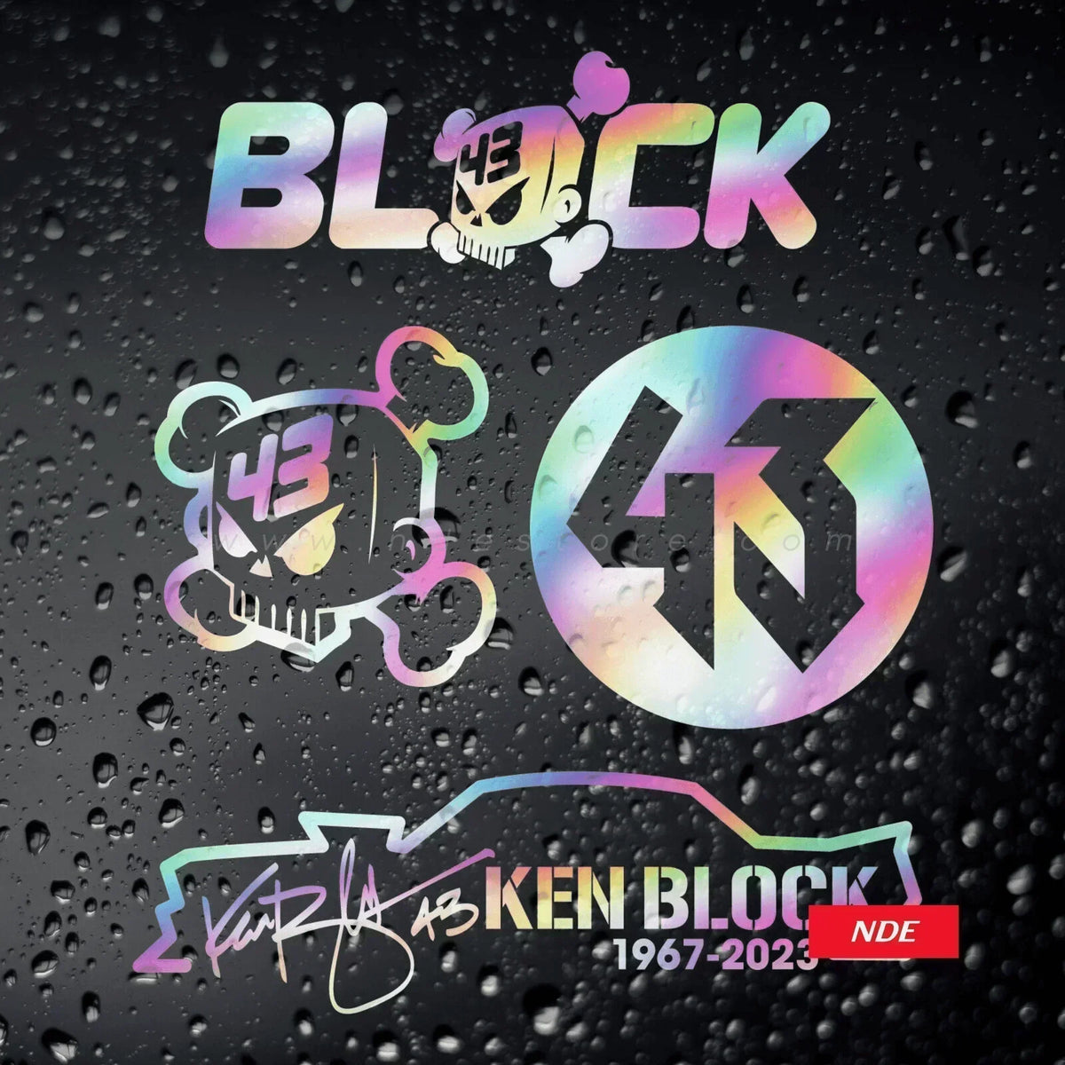 STICKER, JDM KEN BLOCK TRIBUTE - NDE STORE