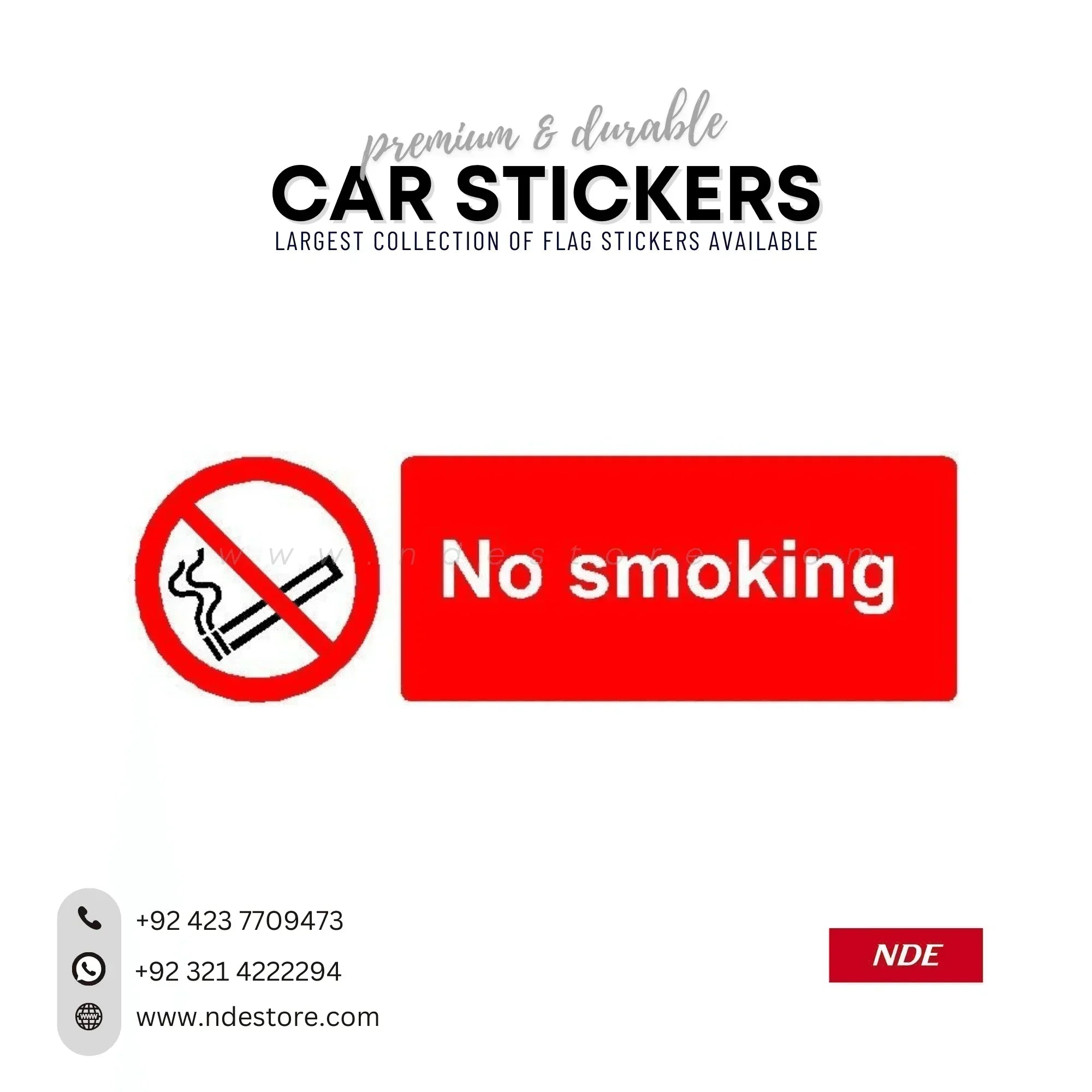 STICKER, NO SMOKING SERIES - NDE STORE