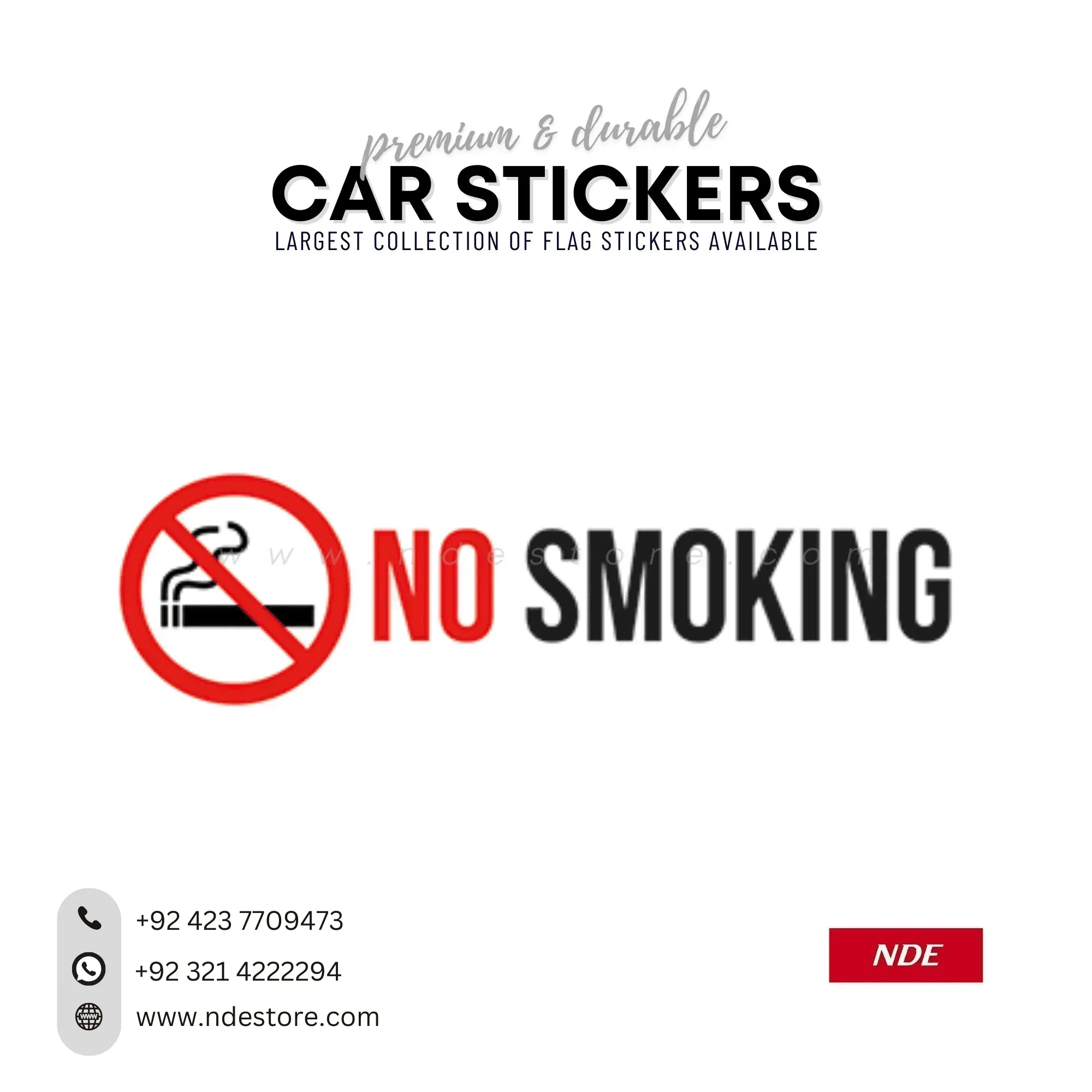 STICKER, NO SMOKING SERIES - NDE STORE