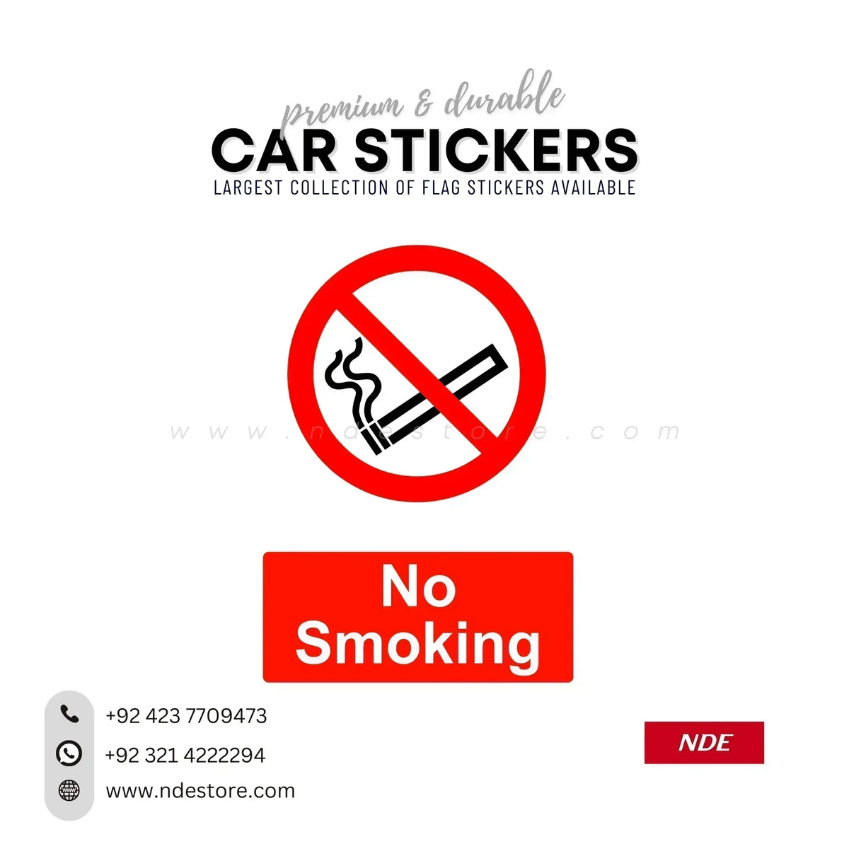 STICKER, NO SMOKING SERIES - NDE STORE