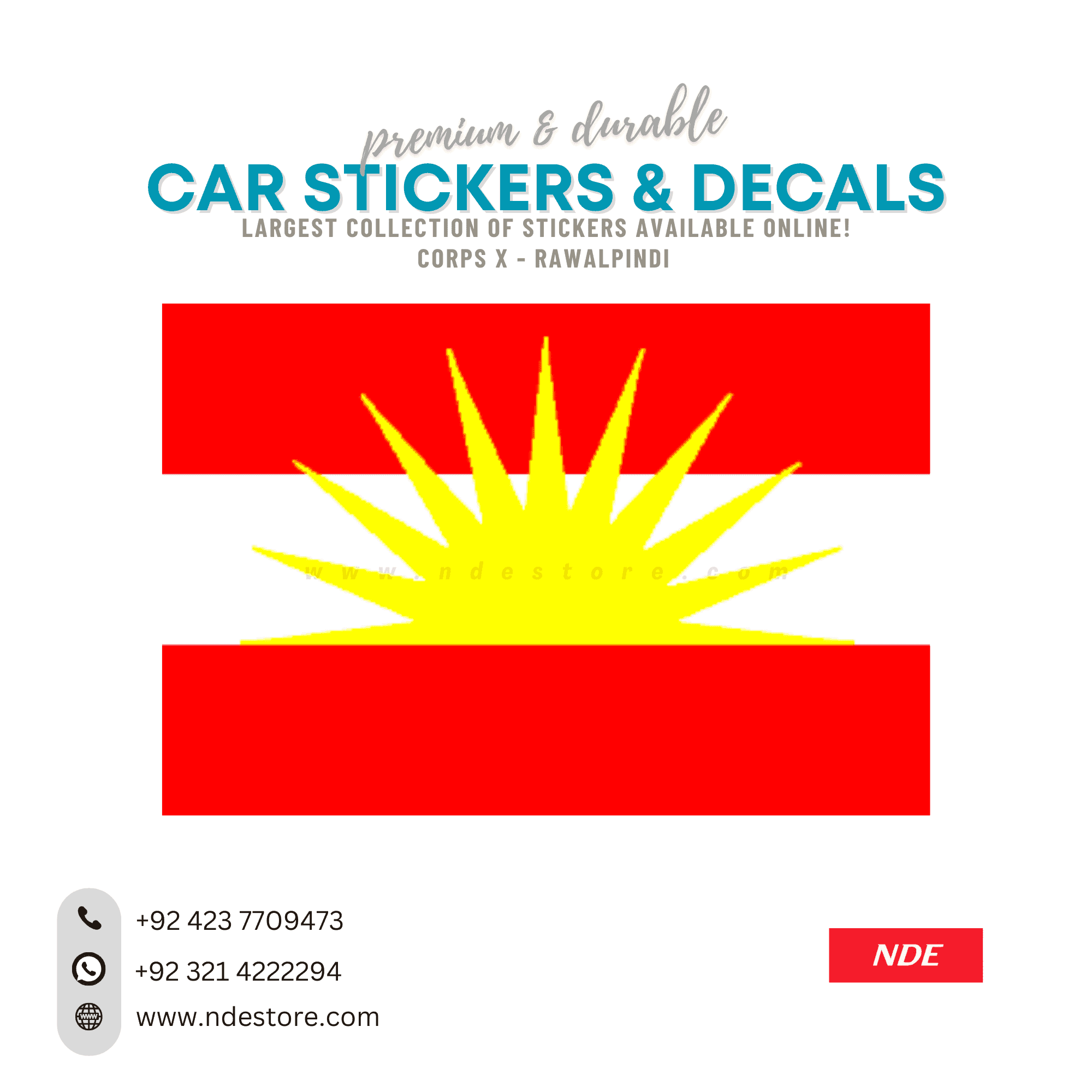 STICKER PAKISTAN ARMY FLAGS – NDE STORE