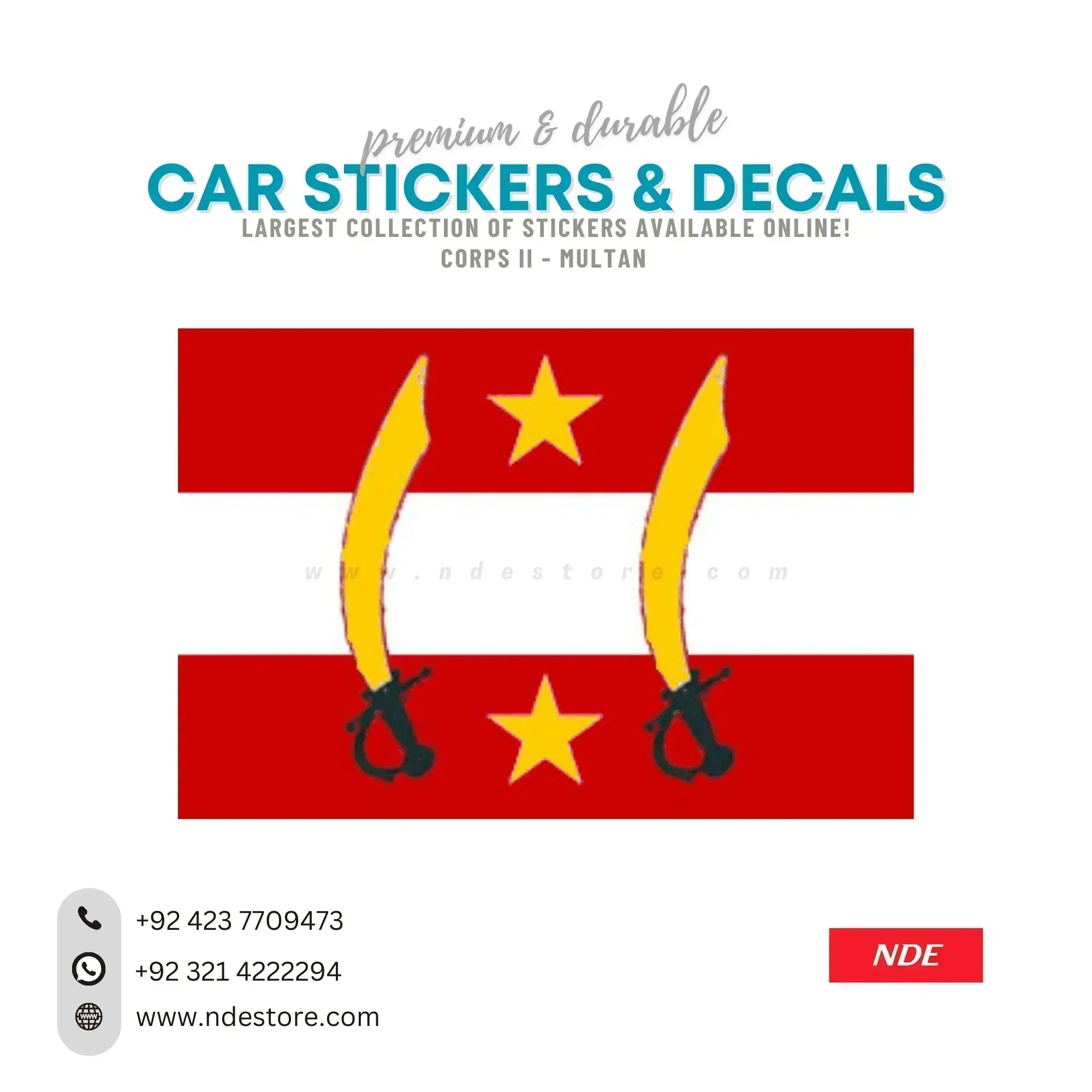 STICKER PAKISTAN ARMY FLAGS - NDE STORE