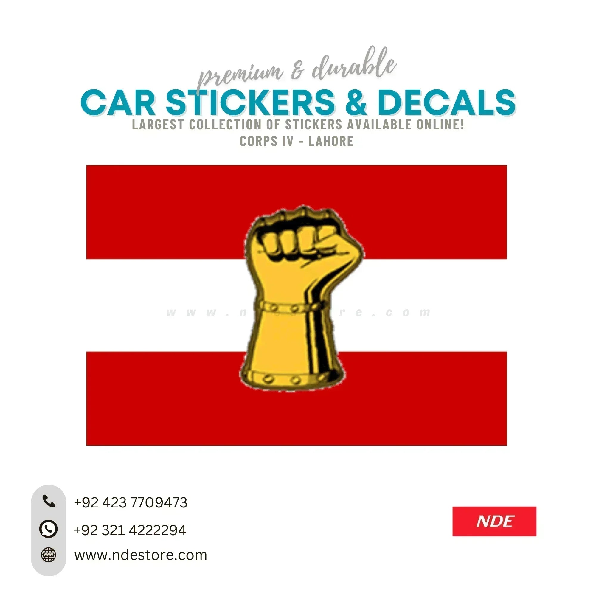 STICKER PAKISTAN ARMY FLAGS - NDE STORE