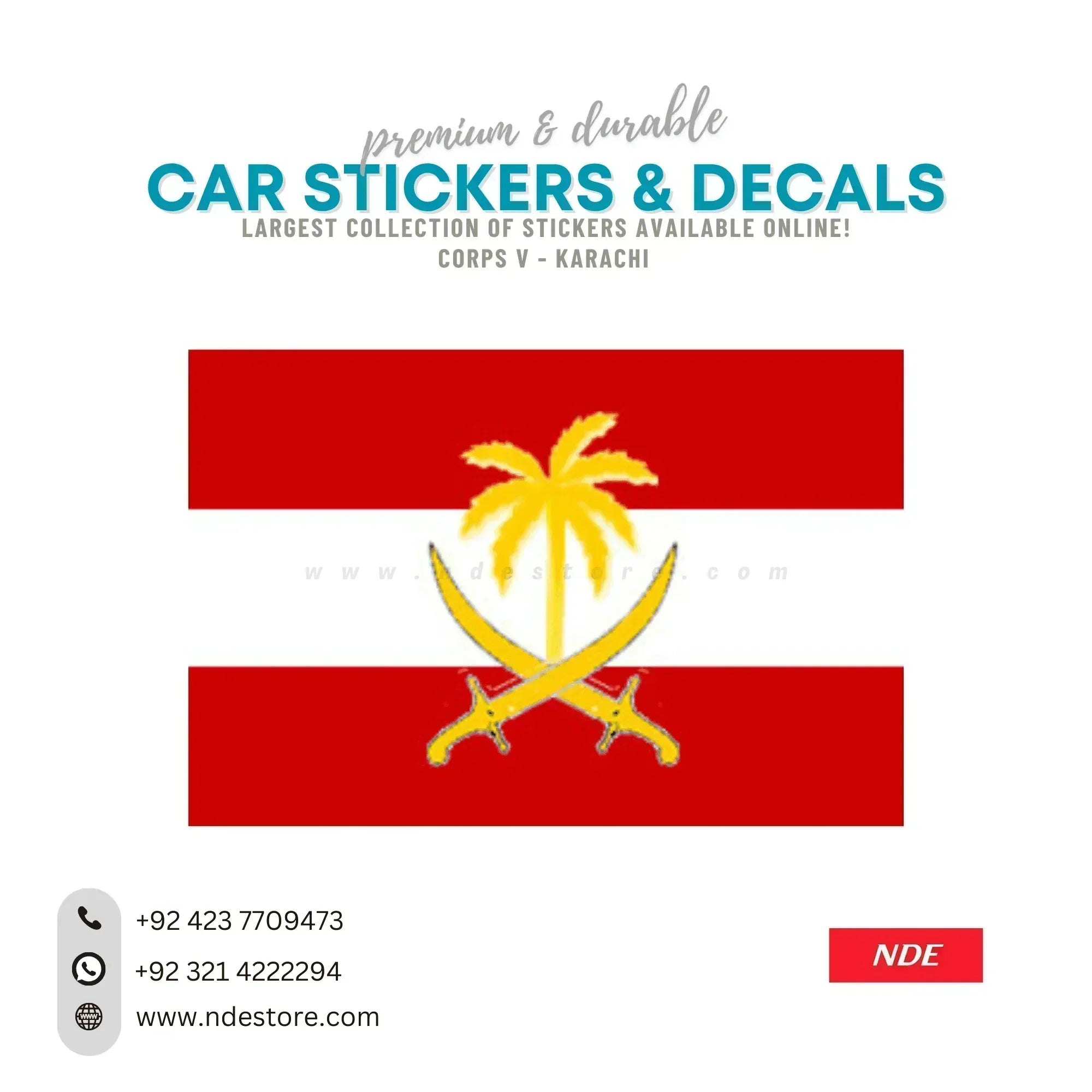 STICKER PAKISTAN ARMY FLAGS - NDE STORE