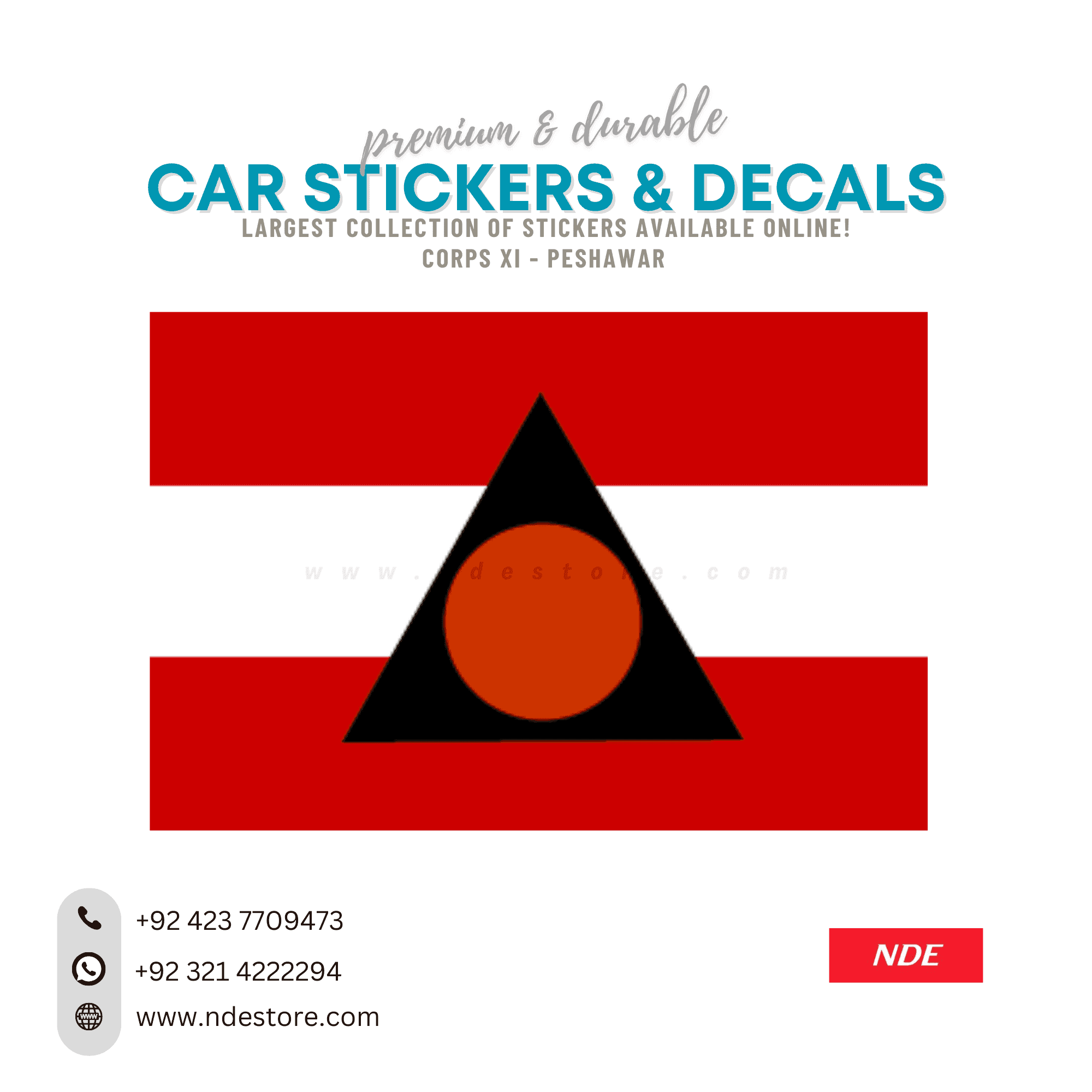 STICKER PAKISTAN ARMY FLAGS - NDE STORE